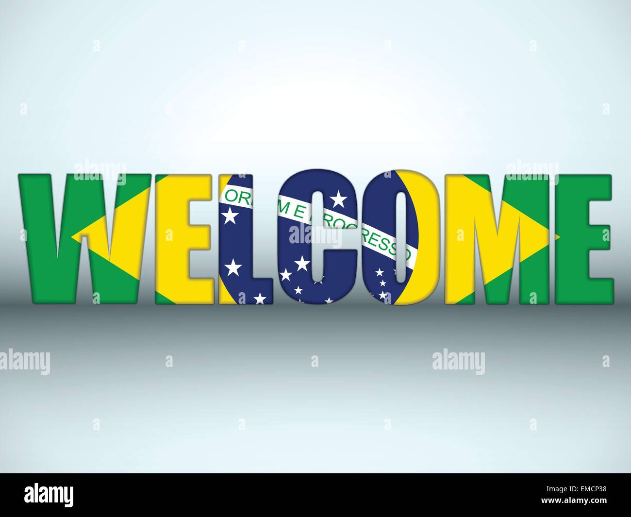 Brazil Flag Welcome Soccer Letters Background Stock Vector Image & Art ...