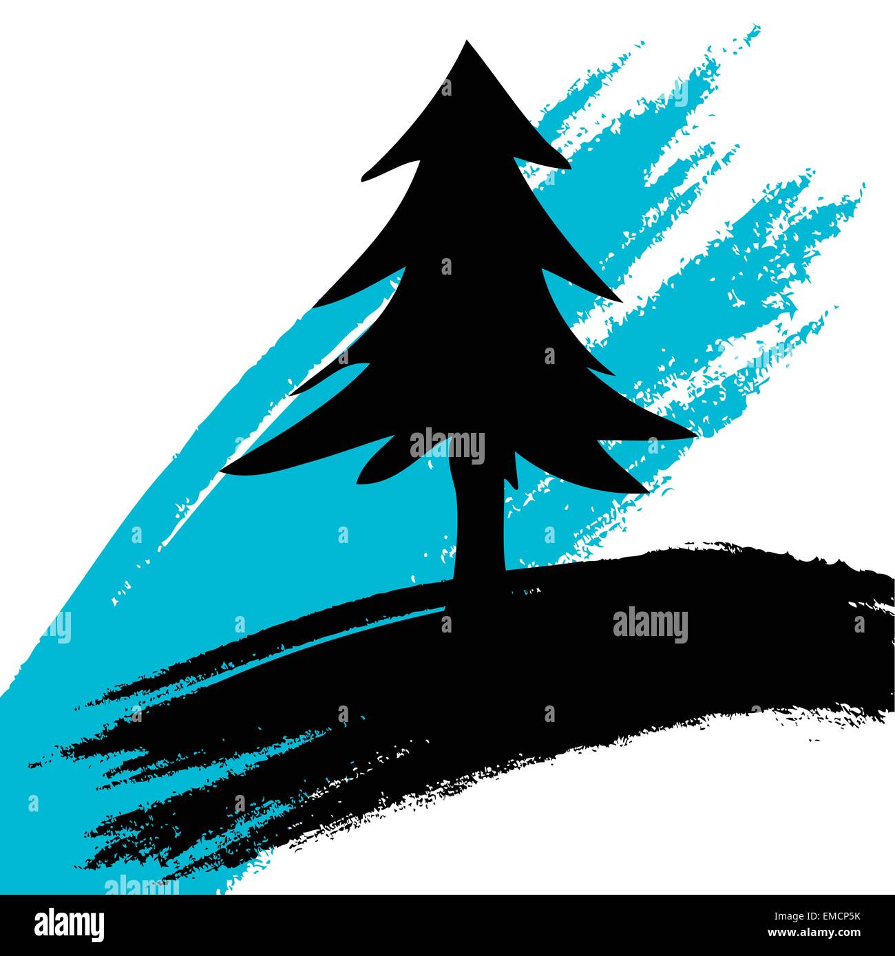 Grunge natural pine tree Stock Vector Images - Alamy