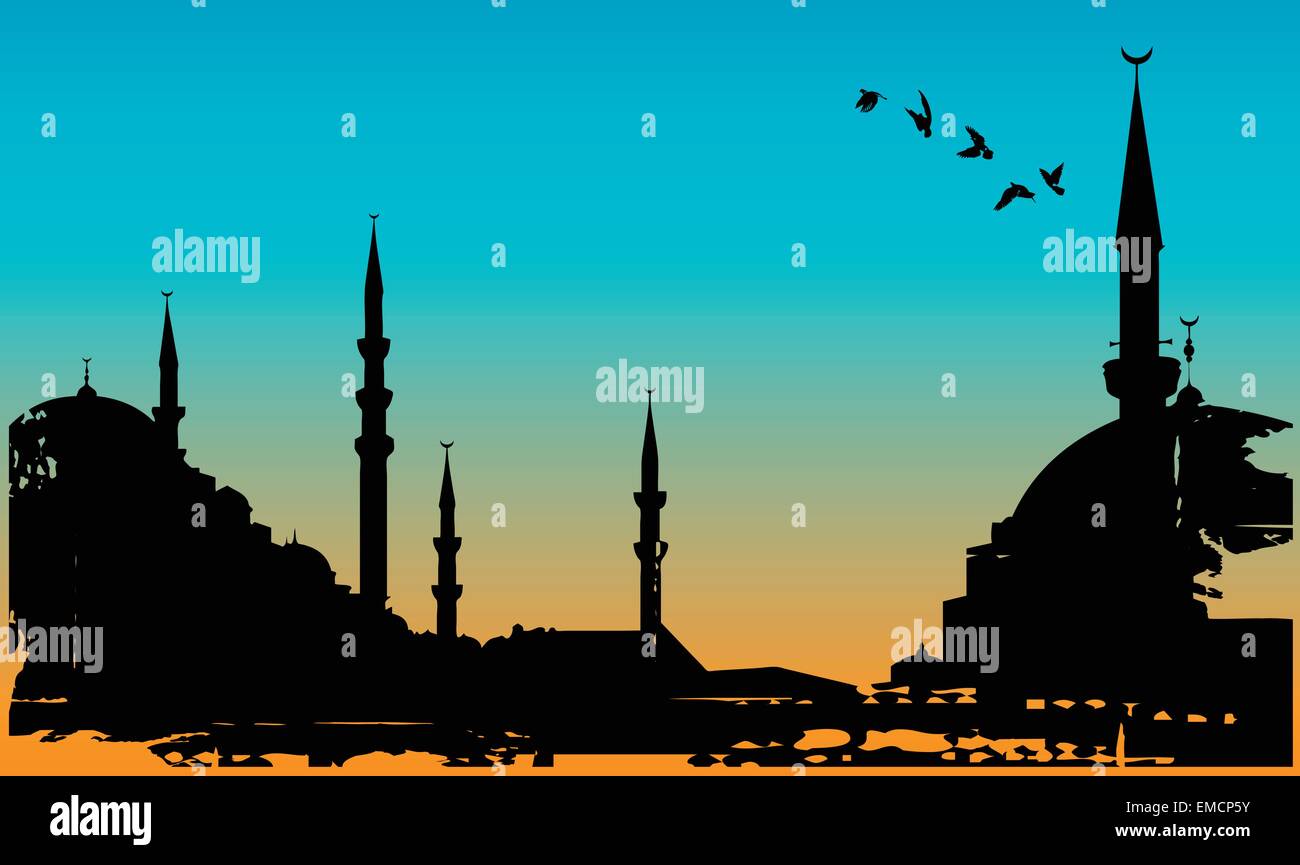 Istanbul turkey blue mosque Stock Vector Images - Alamy