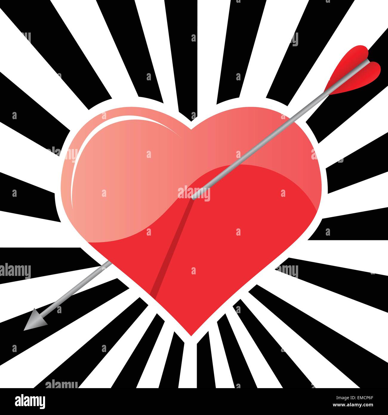 Heart target Stock Vector Images - Alamy