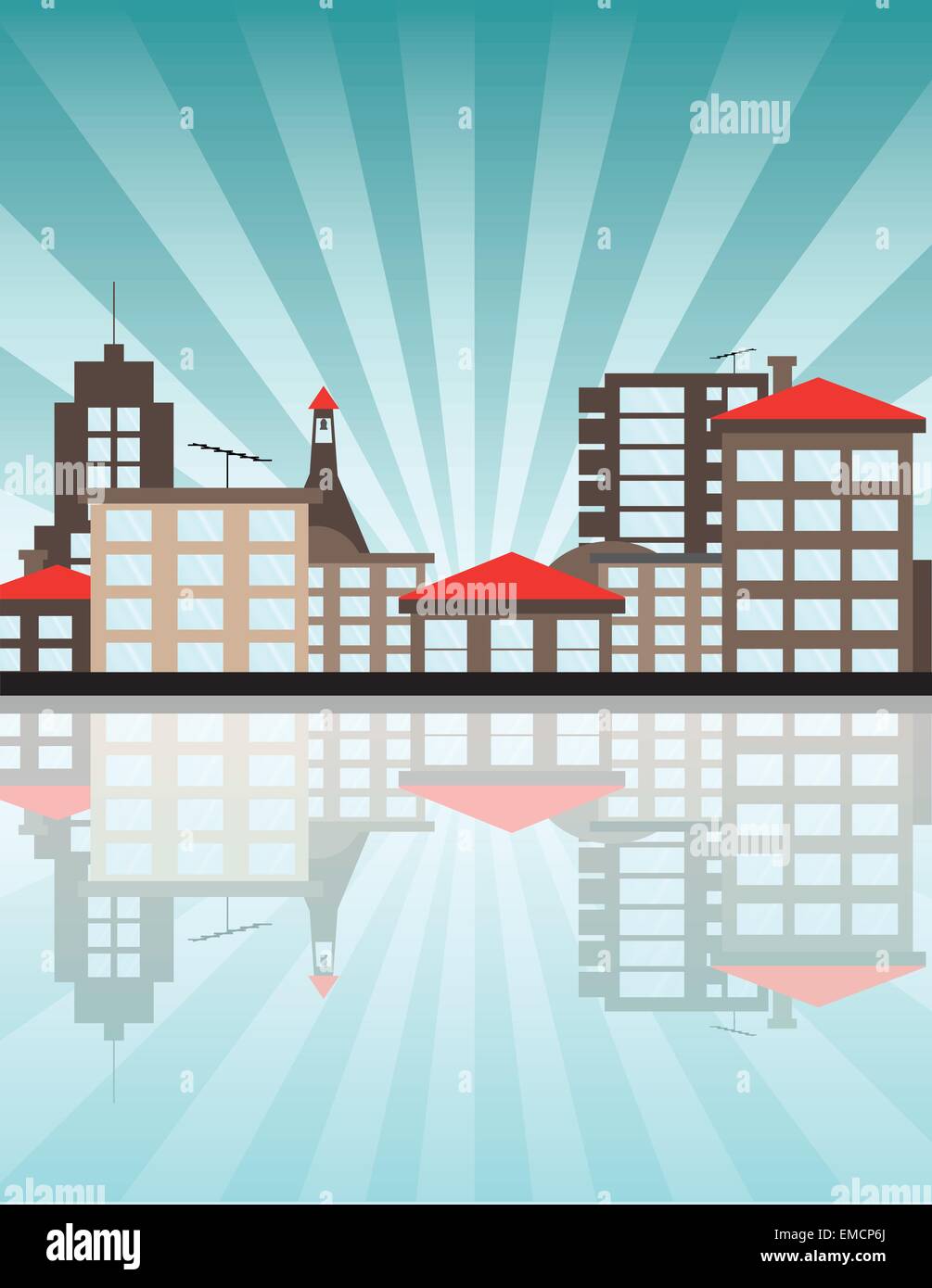 Skyline apartments Stock Vector Images - Alamy