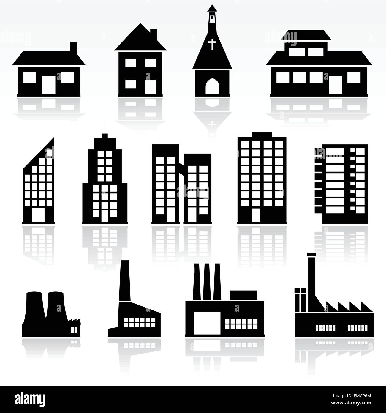 Black white drawing apartment buildings hi-res stock photography and ...