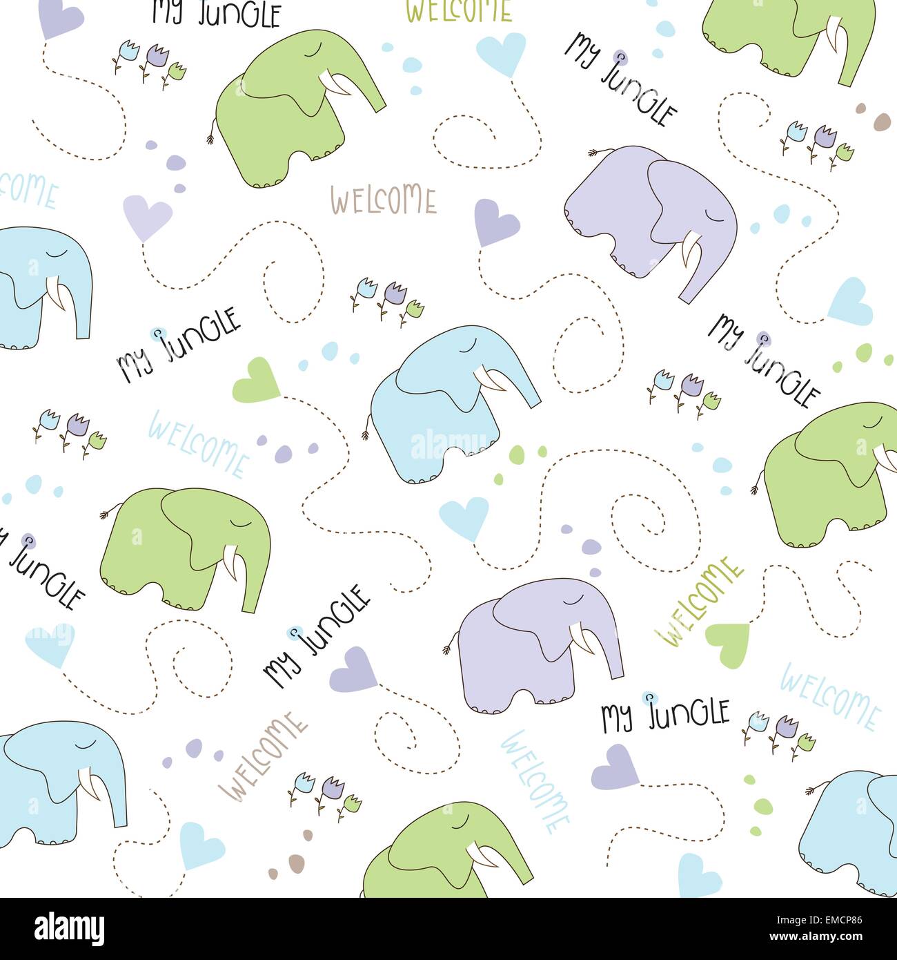 Baby elephant nursery Stock Vector Images - Alamy