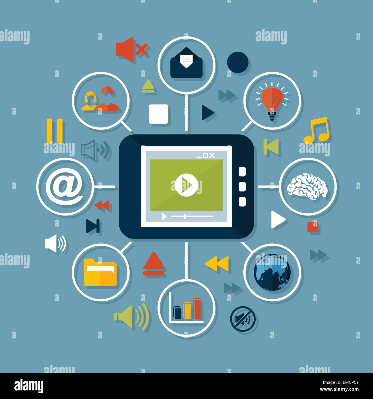 Media content Stock Vector Images - Alamy