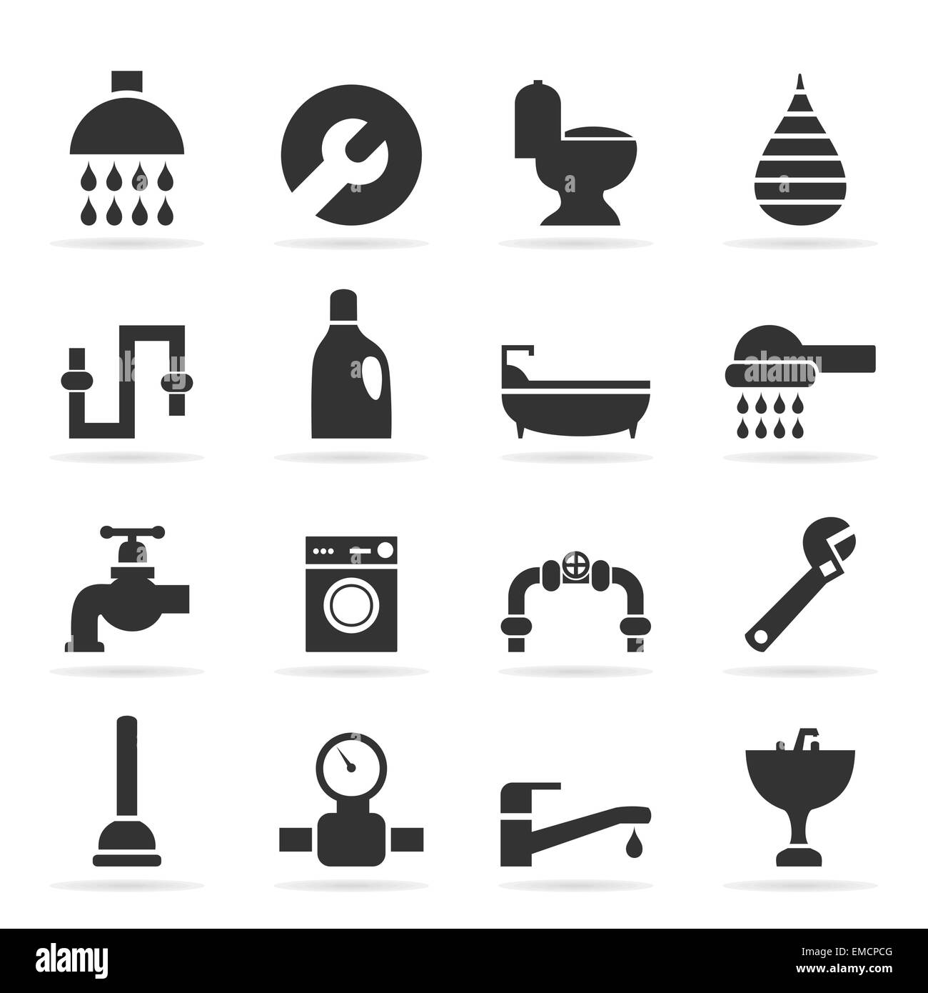 Icons sanitary technicians2 Stock Vector Image & Art - Alamy