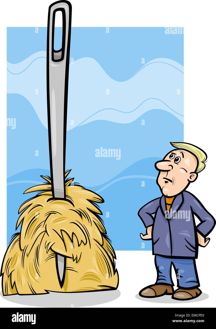 Needle In Haystack Saying Cartoon High Resolution Stock Photography and ...