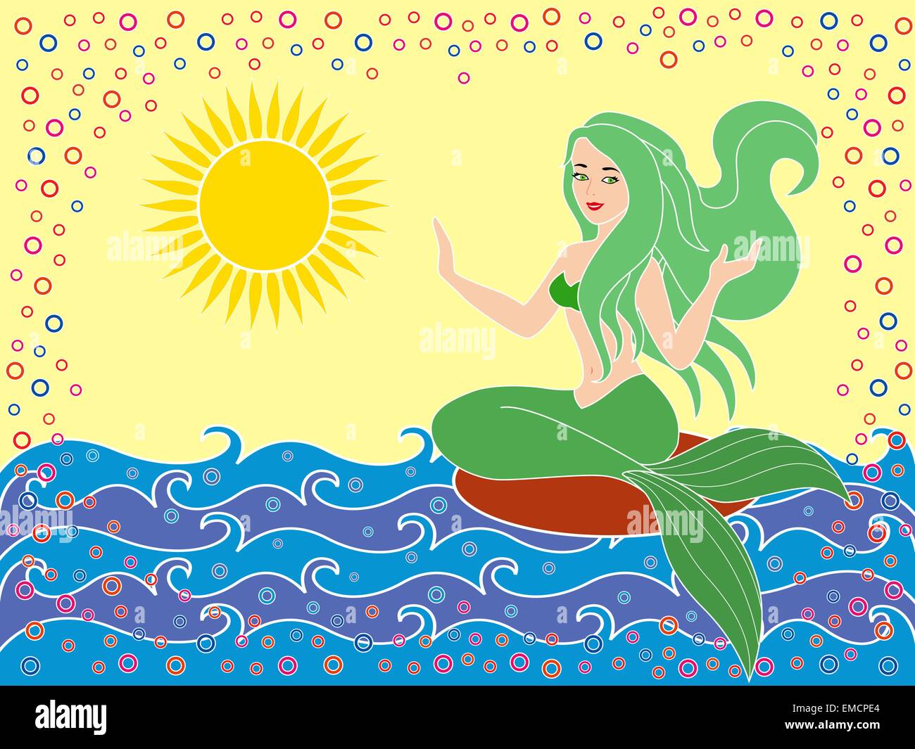 Beautiful sea waves view Stock Vector Images - Alamy