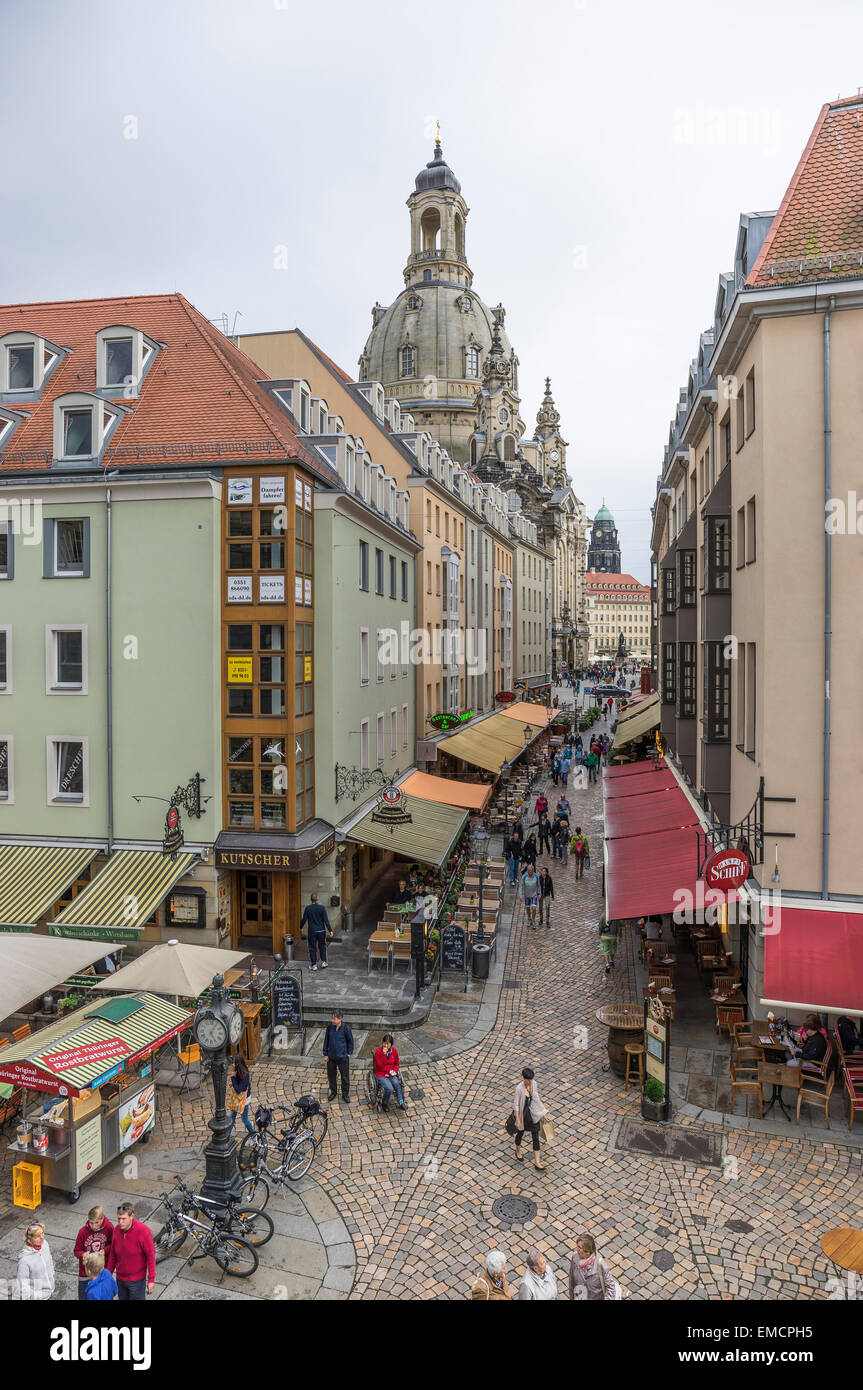 Germany dresden view shopping street hi-res stock photography and ...