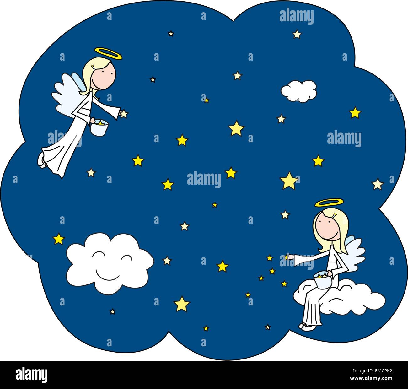Smiling angels Stock Vector Images - Alamy