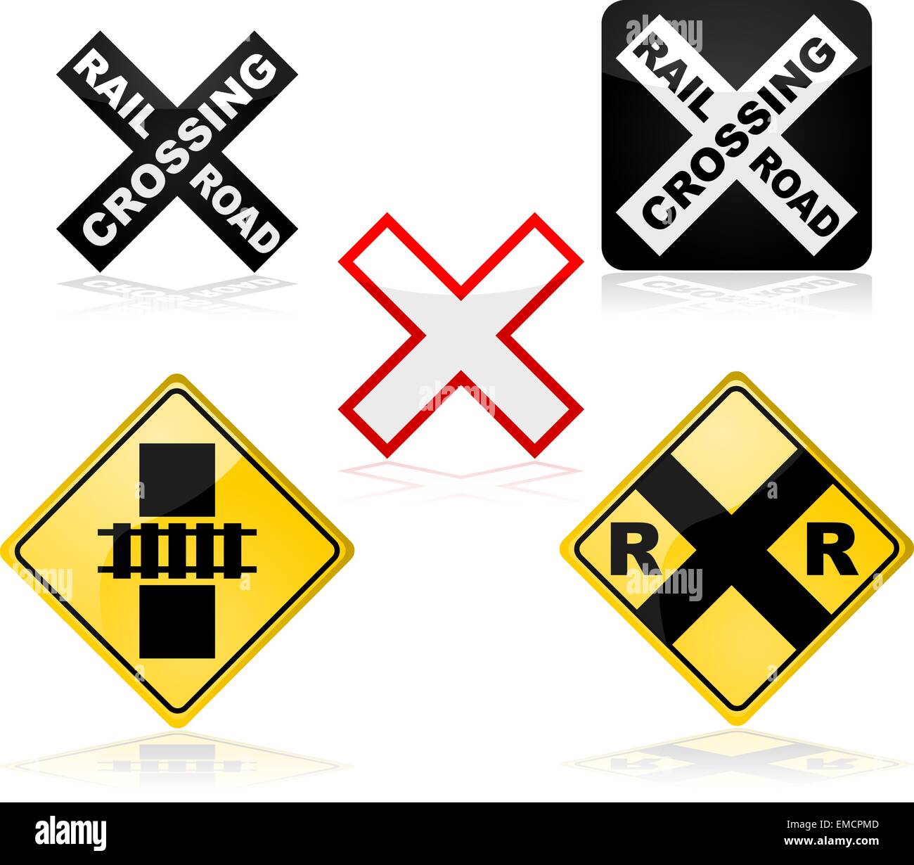 Light rail crossing Stock Vector Images - Alamy