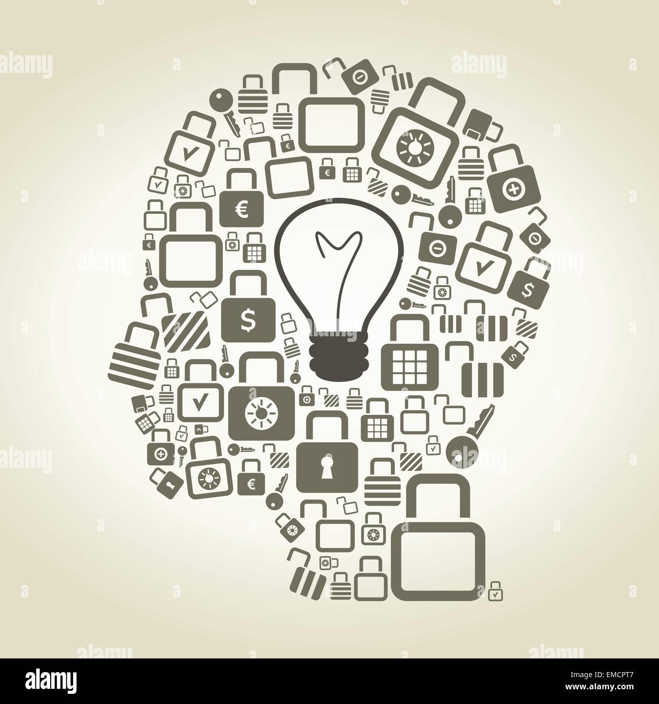 Lock a head Stock Vector Image & Art - Alamy