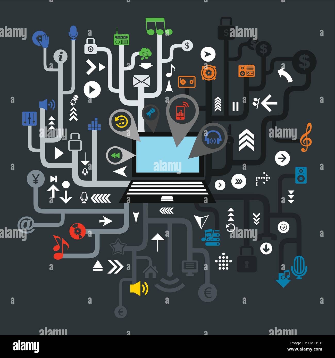 Computer environment Stock Vector Images - Alamy