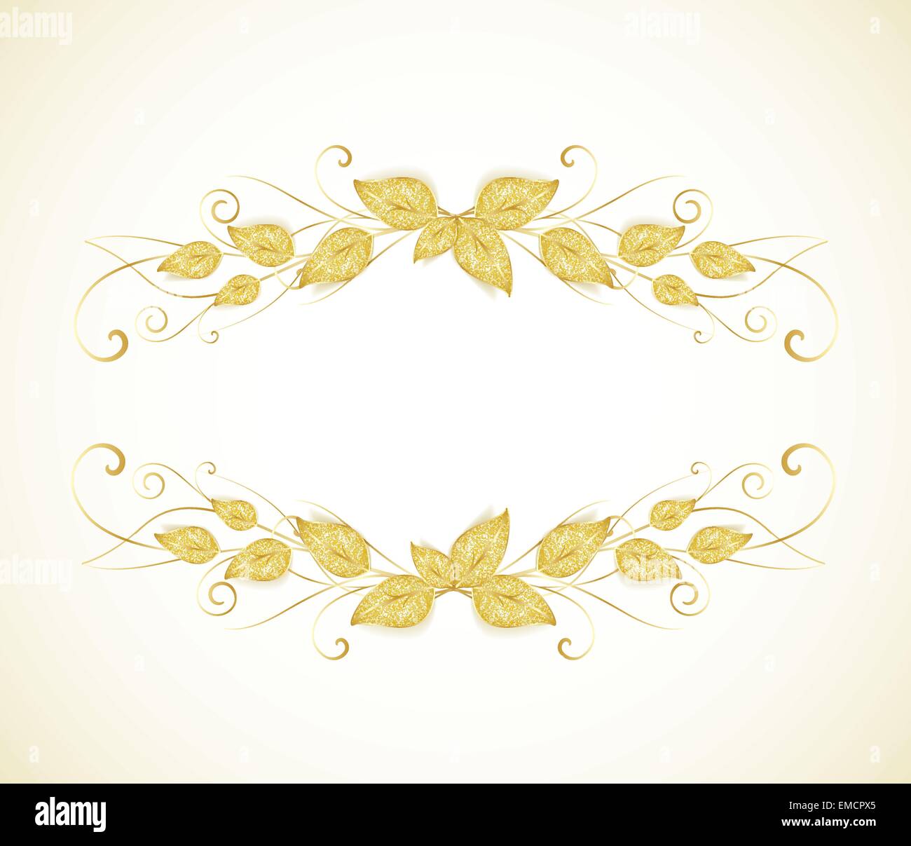 Golden floral frame wedding Stock Vector Images - Alamy