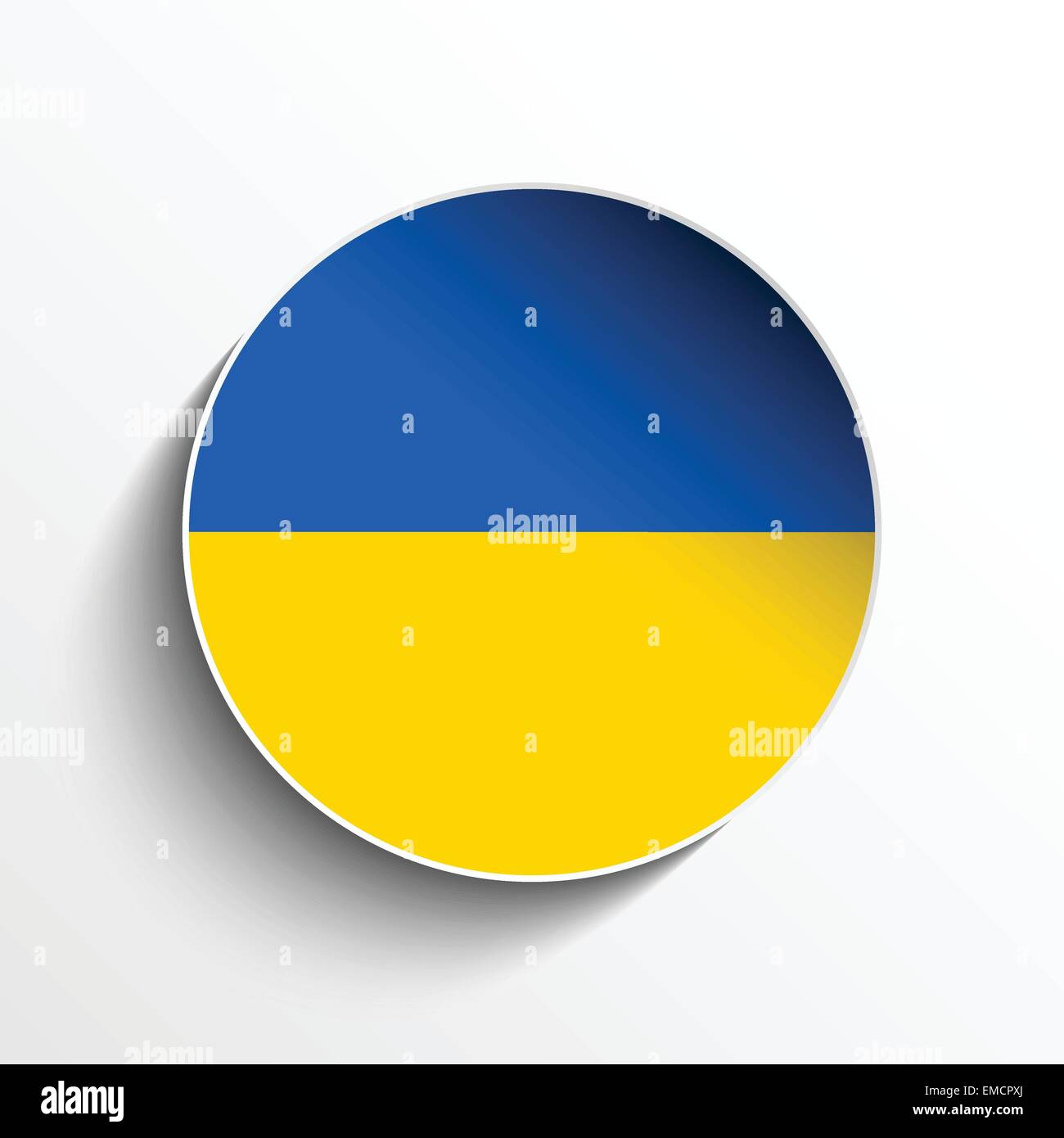 Ukraine Flag Button Icon Modern Stock Vector Image & Art - Alamy