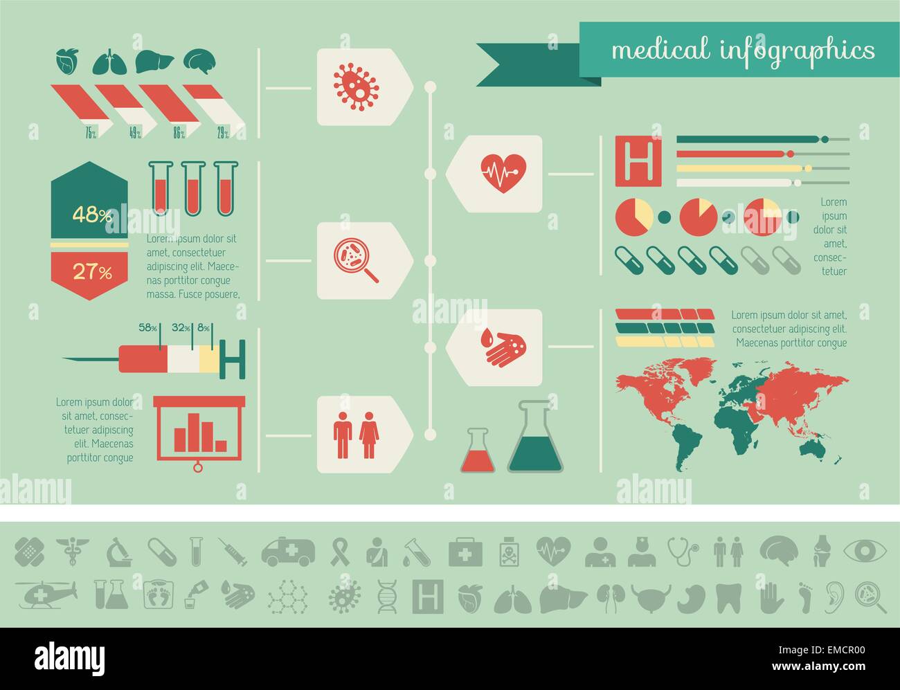 Medical Infographic Template Stock Vector Image & Art - Alamy