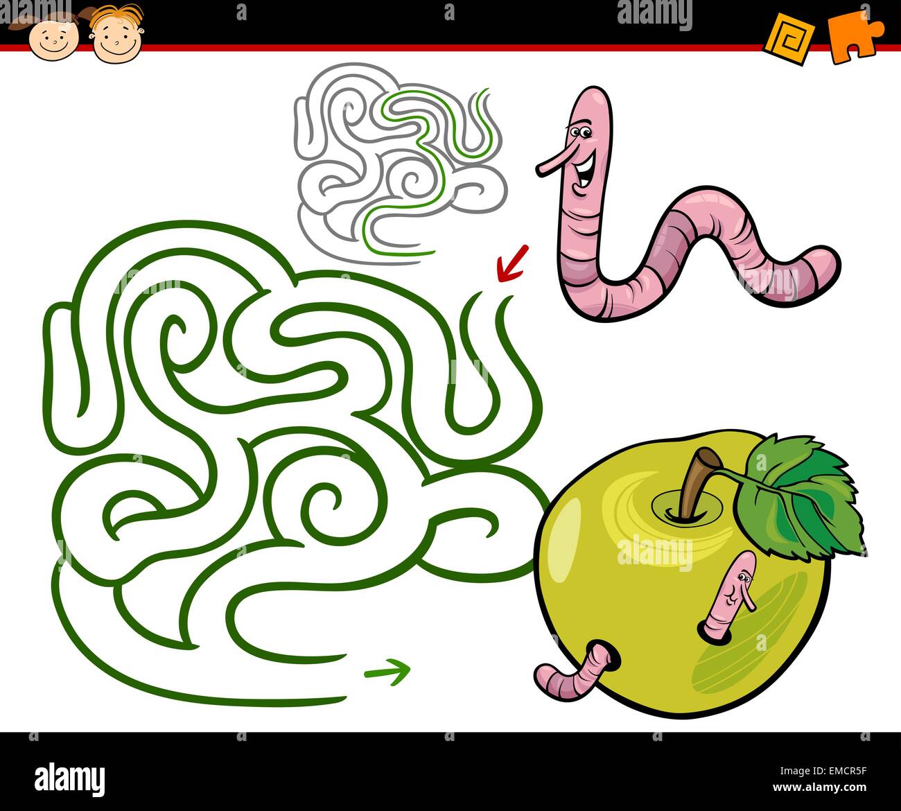 cartoon maze or labyrinth game Stock Vector Image & Art - Alamy