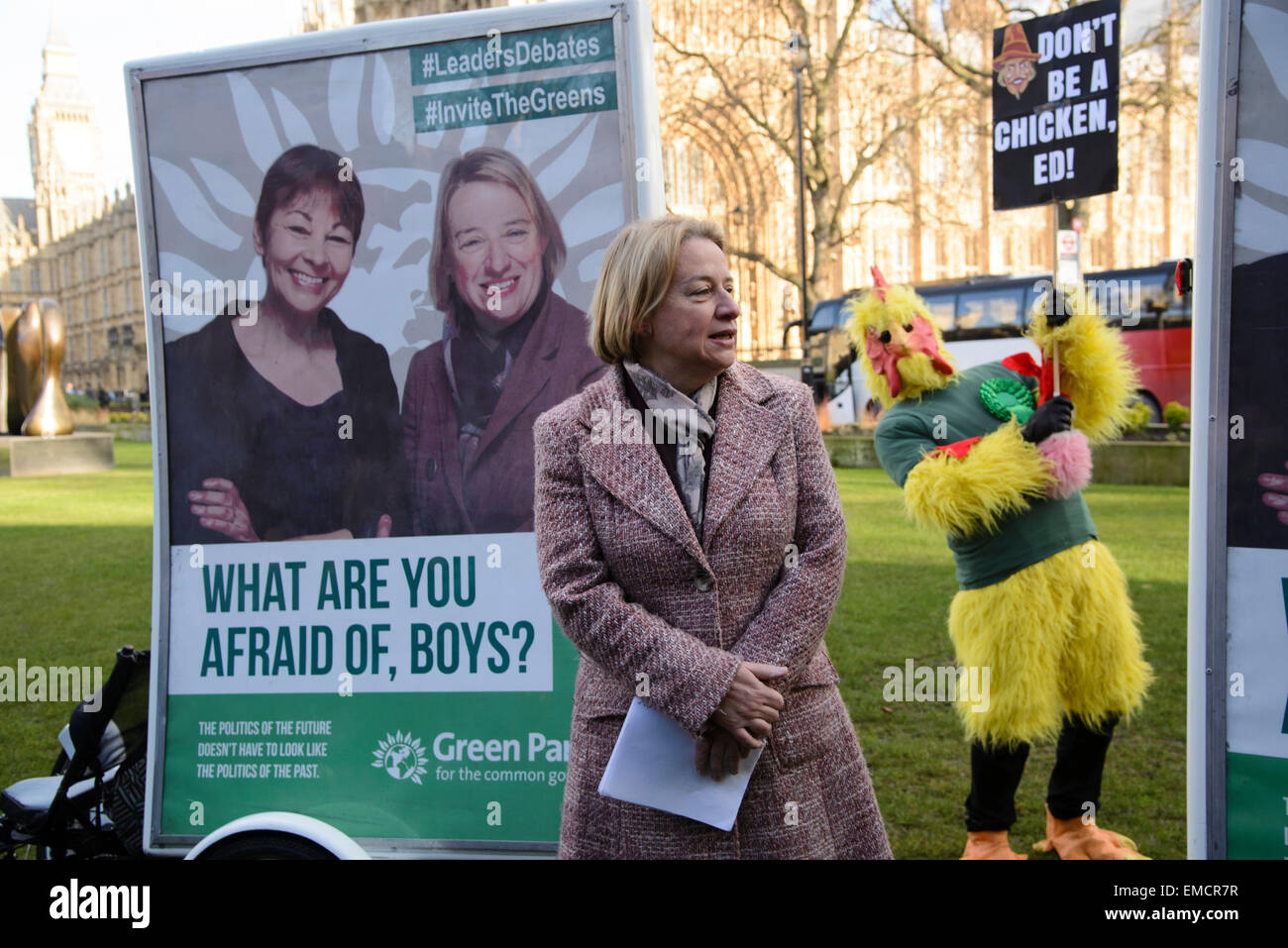 Green Party campaign poster launch on 19/01/2015 at College Green ...