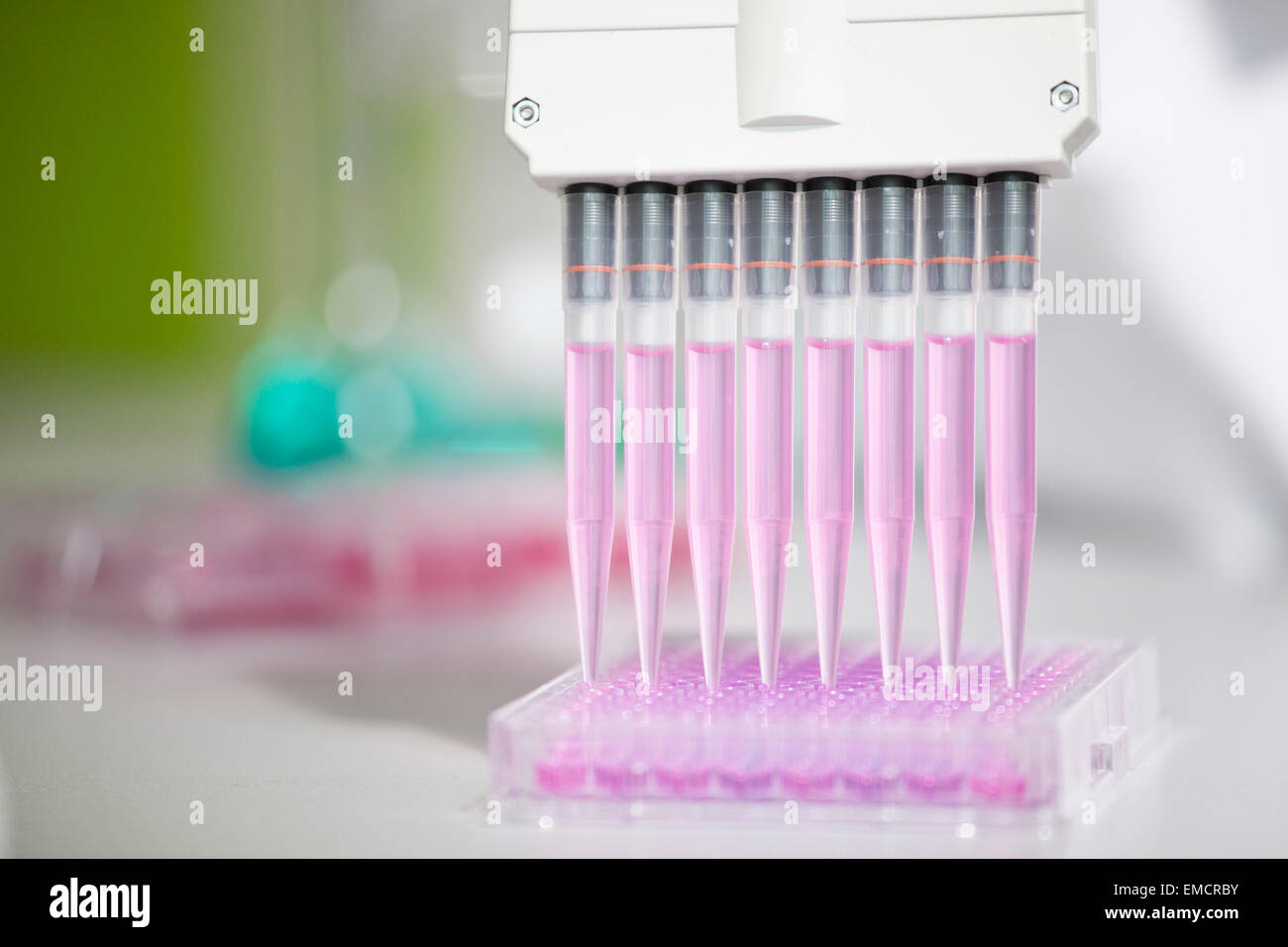 Test tubes for pipetting in lab Stock Photo - Alamy