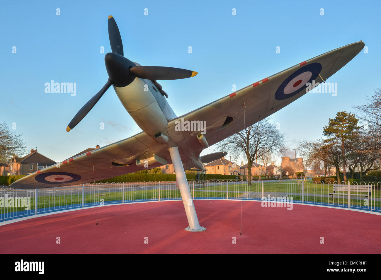 Grangemouth Scotland - Full size replica mk2 Spitfire memorial to ...