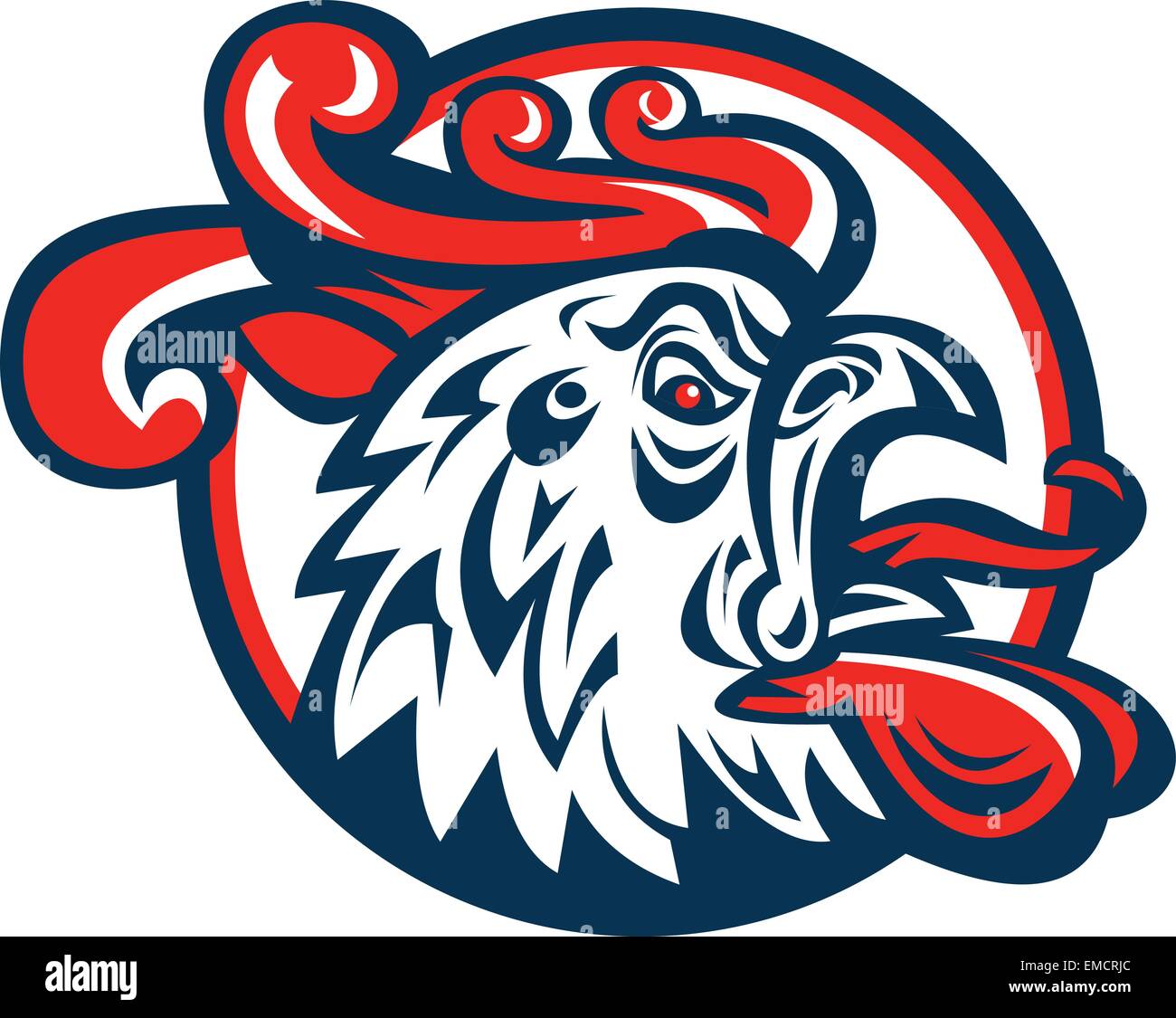 Rooster Cockerel Crowing Head Stock Vector Image & Art - Alamy