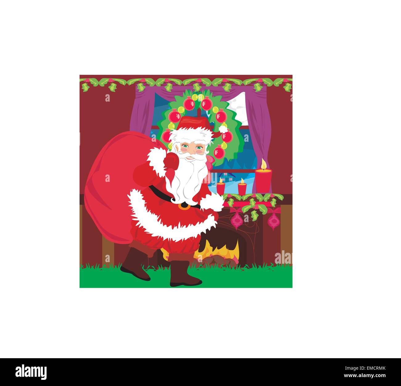Disguise of santa claus Stock Vector Images - Alamy