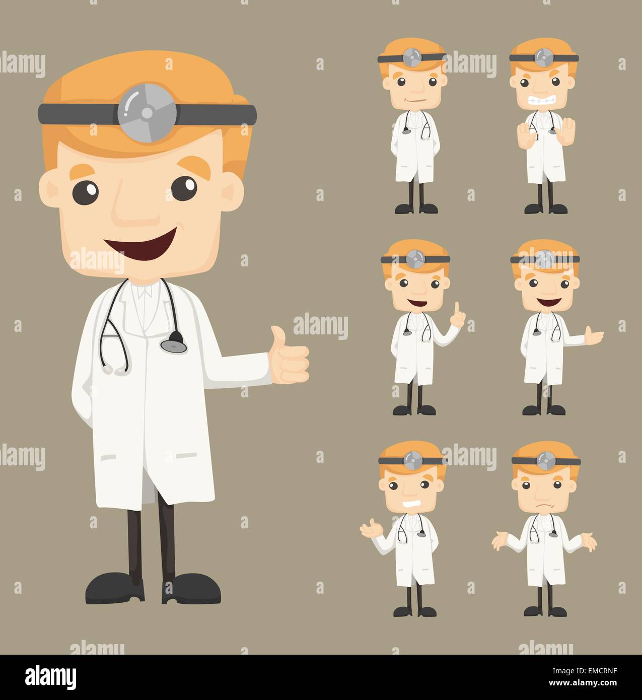 Set of doctor characters poses Stock Vector Image & Art - Alamy