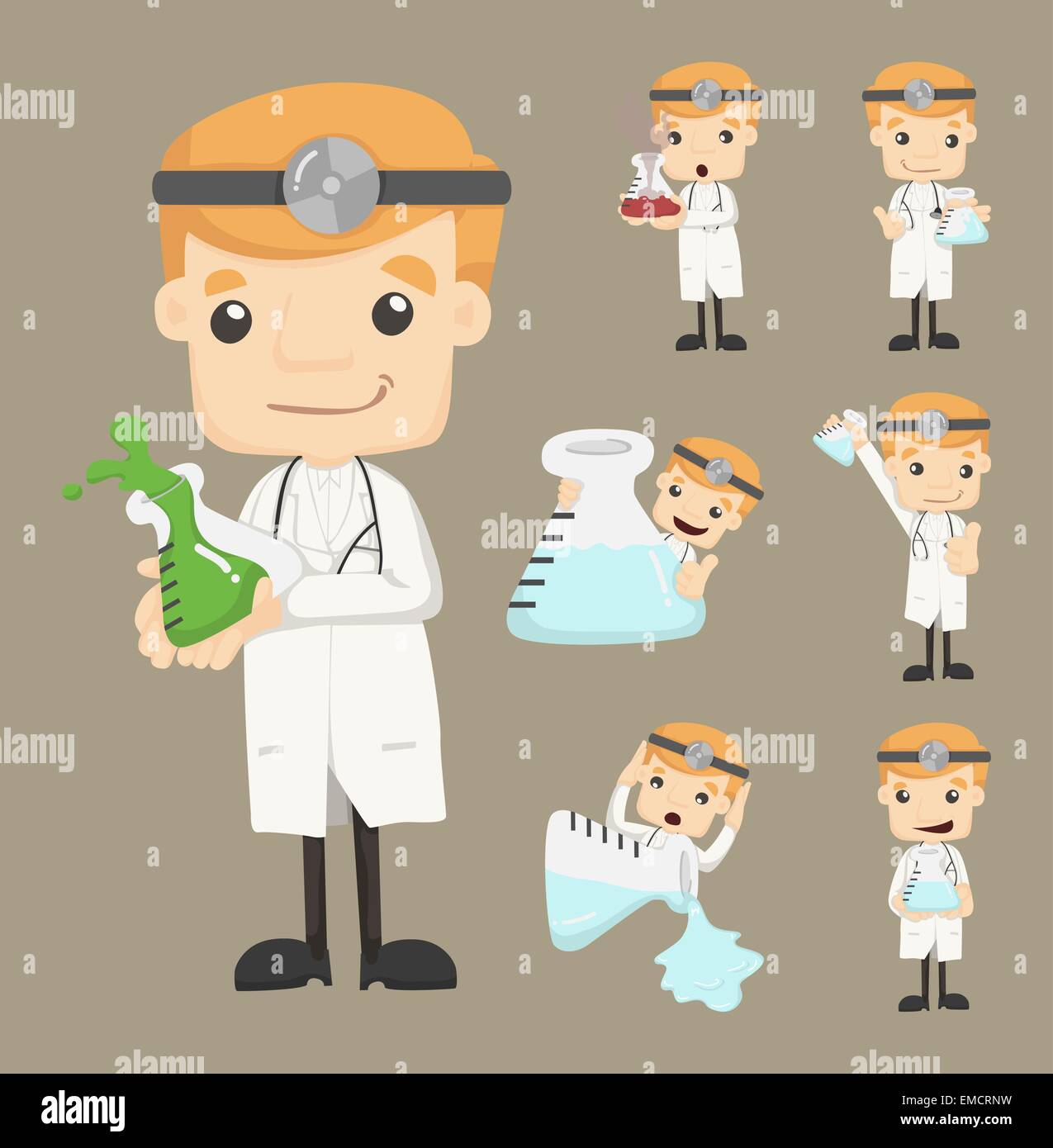 Set of doctor characters poses Stock Vector Image & Art - Alamy