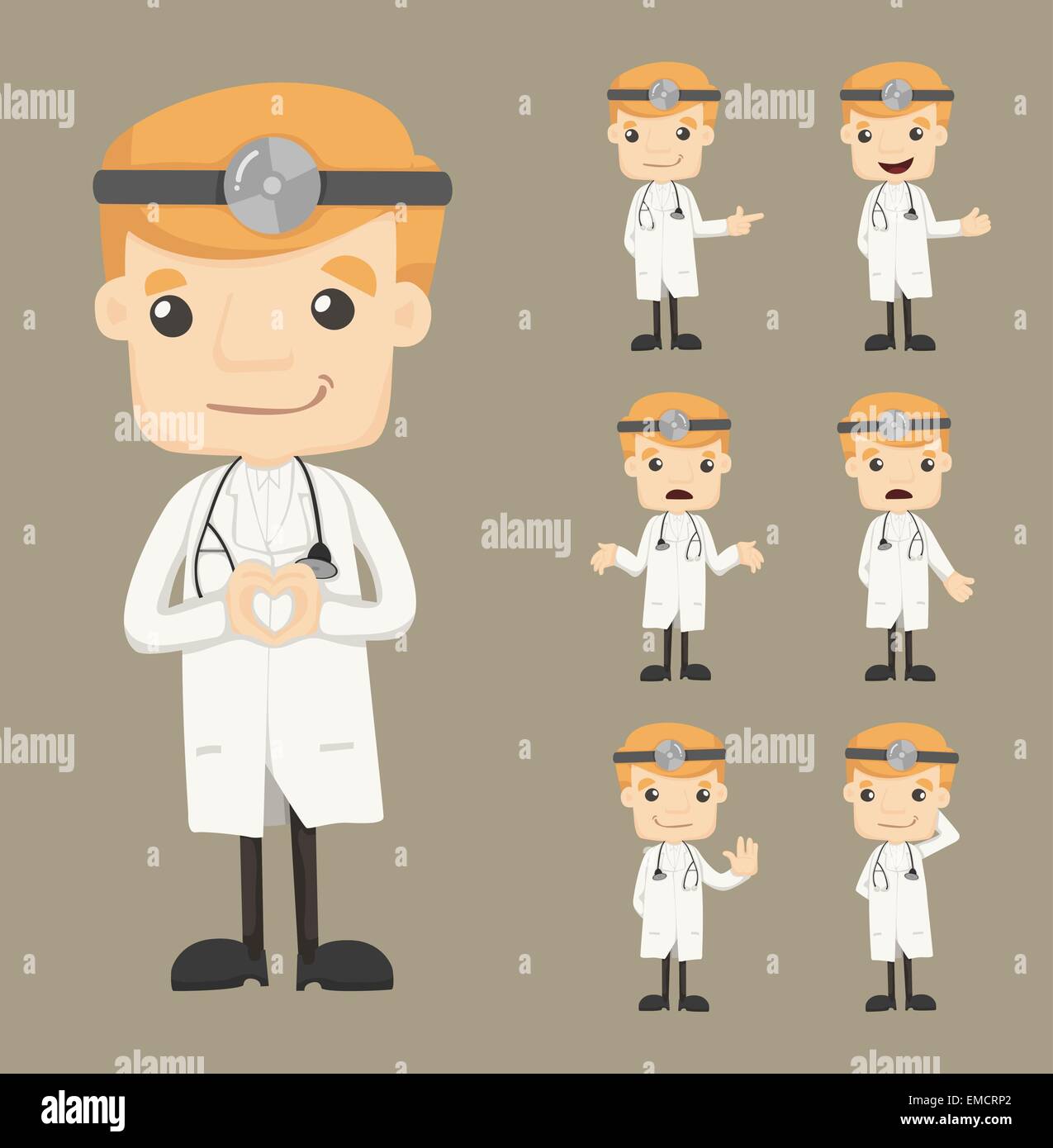 Set of doctor characters poses Stock Vector Image & Art - Alamy