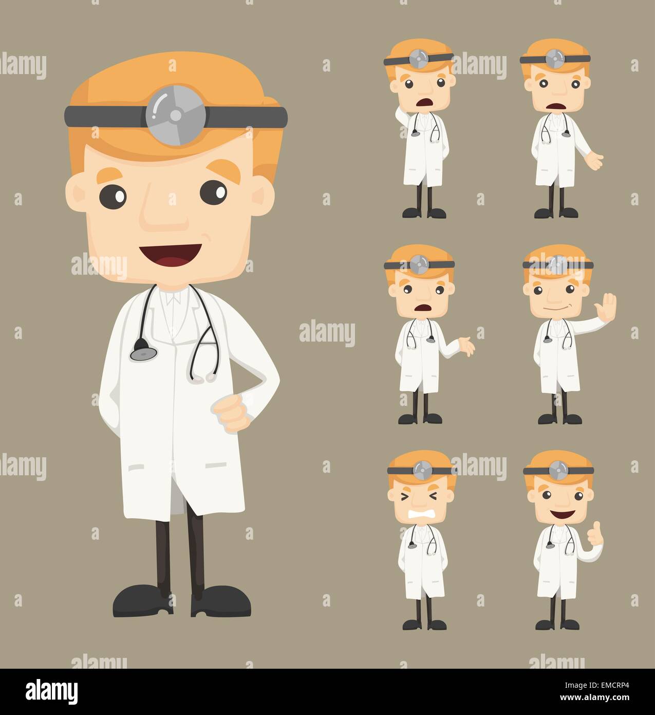 Set of doctor characters poses Stock Vector Image & Art - Alamy