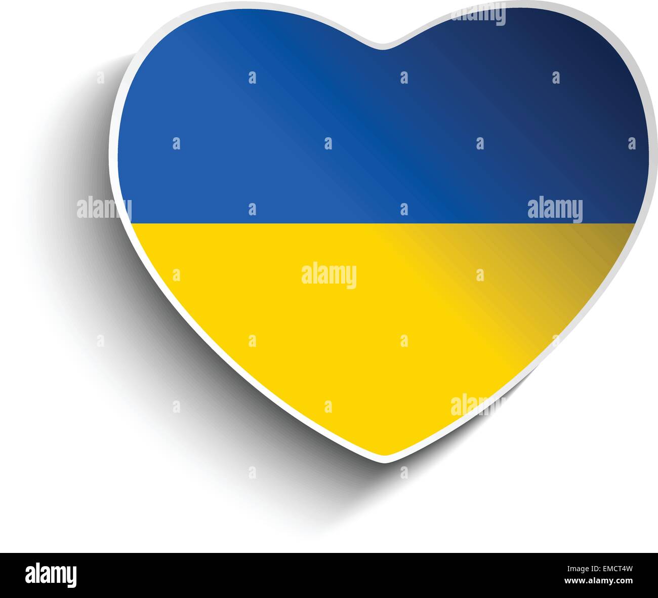 Flag ukraine heart sticker Cut Out Stock Images & Pictures - Alamy