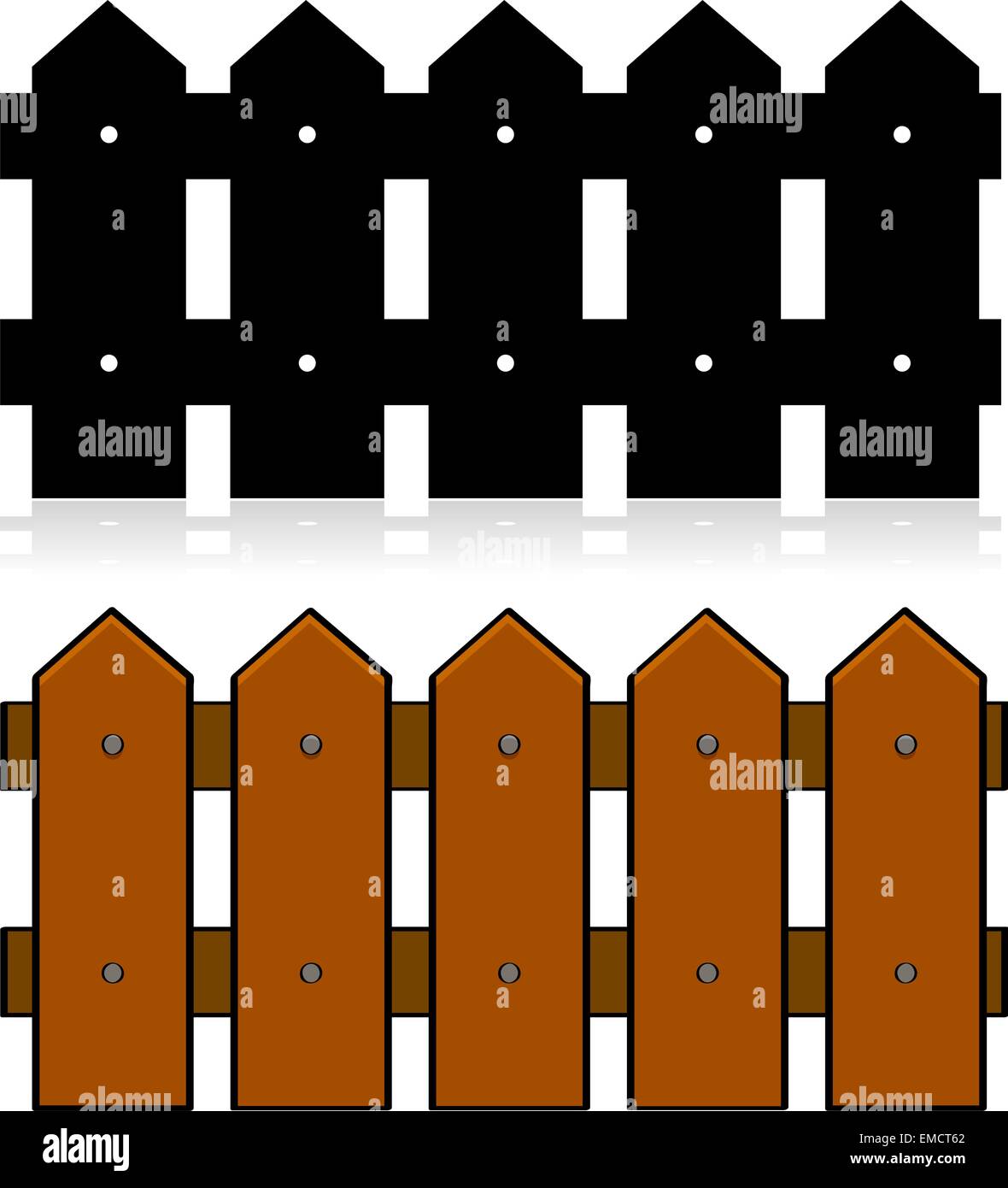Vintage picket fence Stock Vector Images - Alamy
