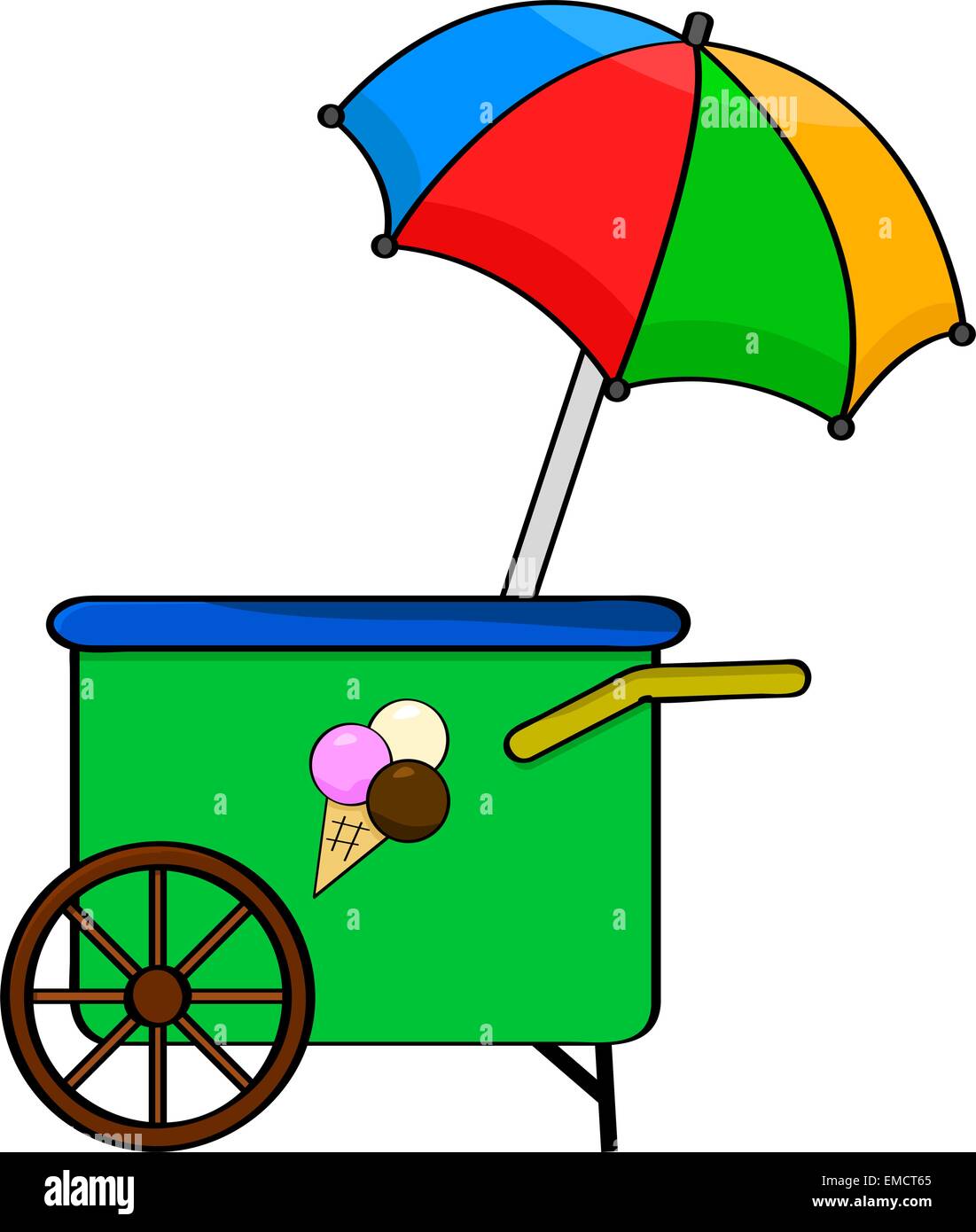 Ice cream cart Stock Vector Image & Art - Alamy