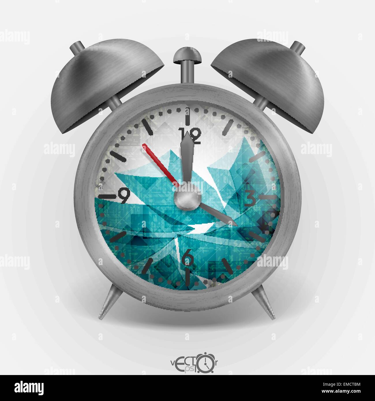 Bright blue alarm clock Stock Vector Images - Alamy