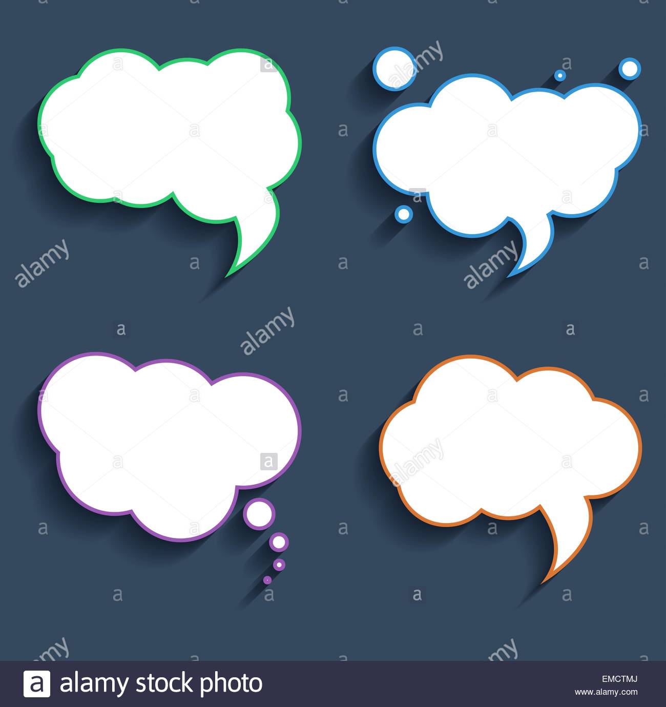 Blank Empty Speech Bubbles Stock Photos & Blank Empty Speech Bubbles ...