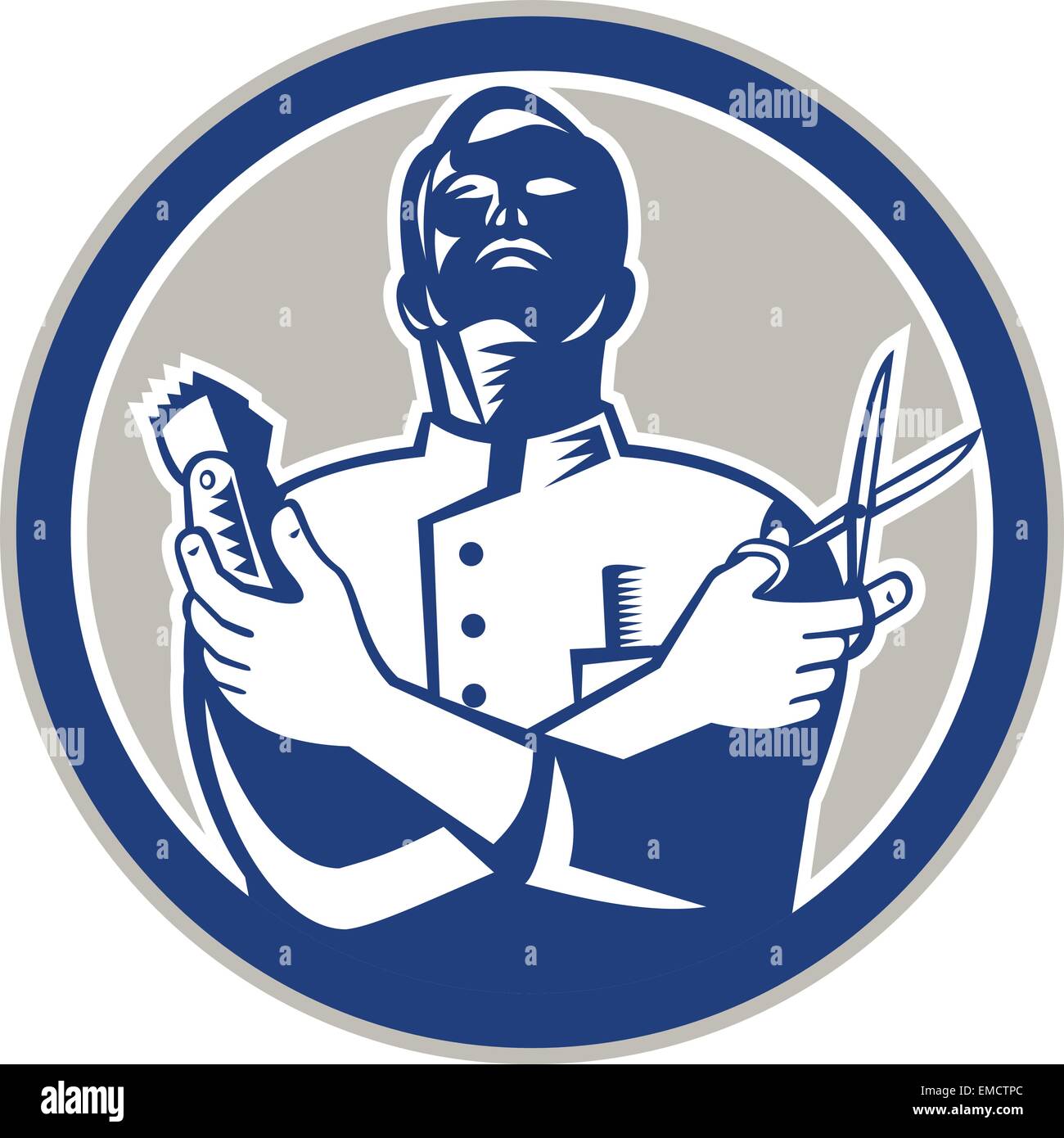 Barber Hair Clipper Scissors Retro Stock Vector Image & Art - Alamy