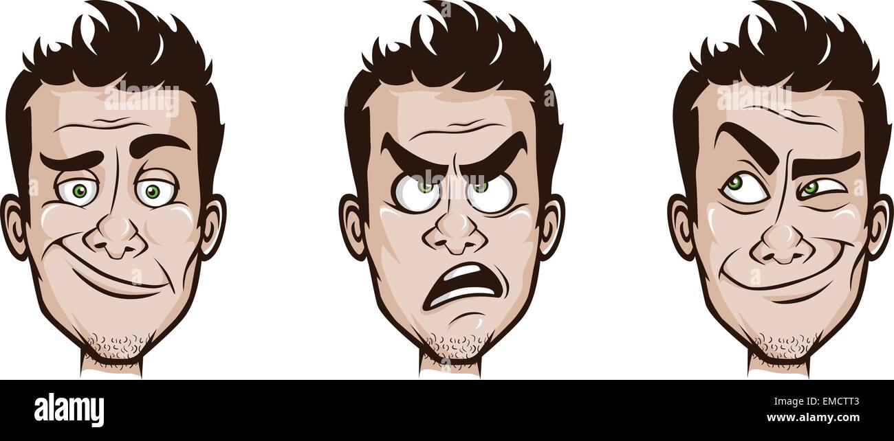 Man fear mood character Stock Vector Images - Alamy