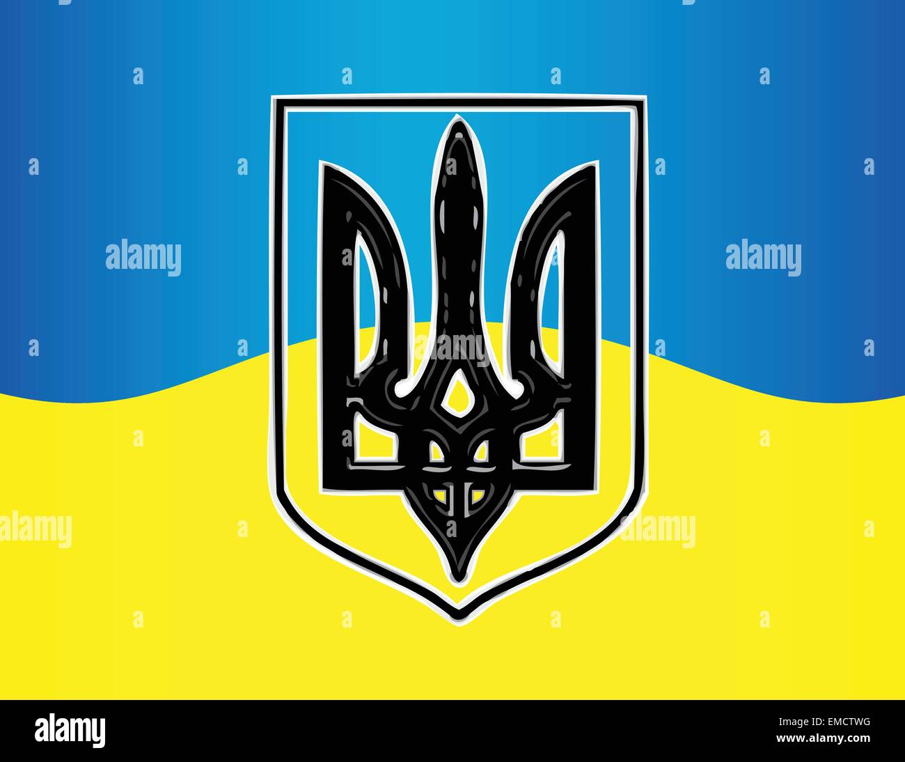 Ukrainian flag waving Stock Vector Images - Alamy