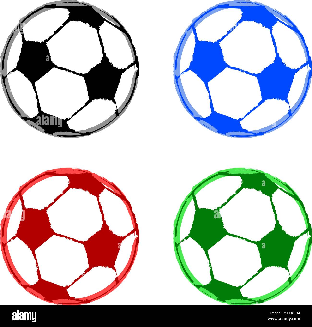 Plastic soccer balls Stock Vector Images - Alamy