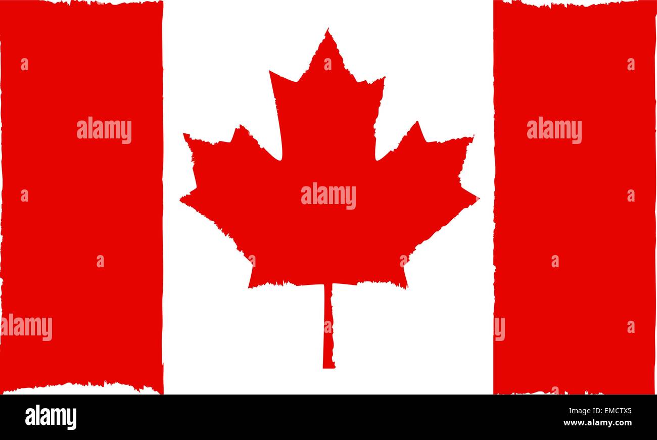 Painted Canadian flag Stock Vector Image & Art - Alamy
