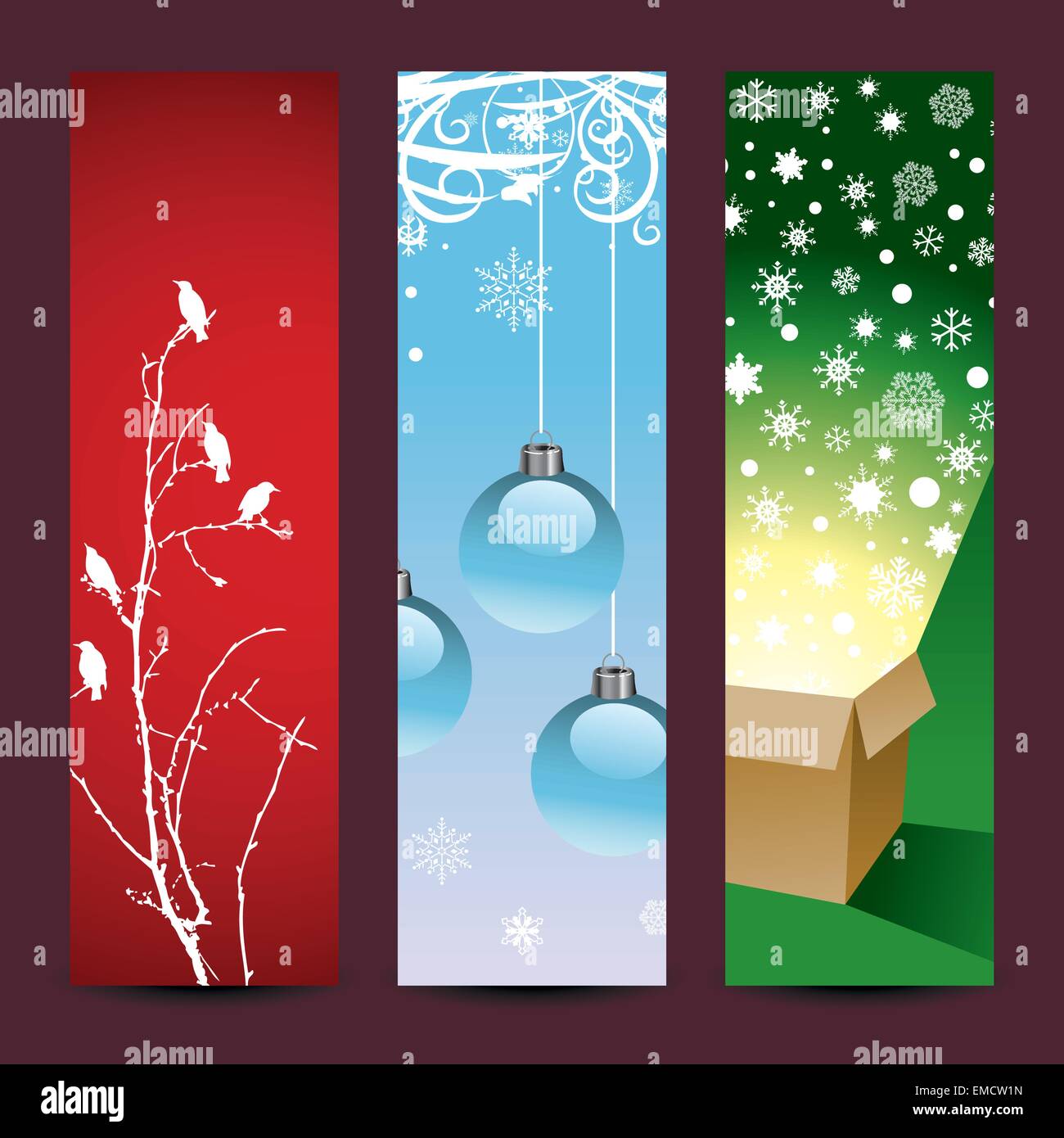 Vertical christmas tree gift Stock Vector Images - Alamy