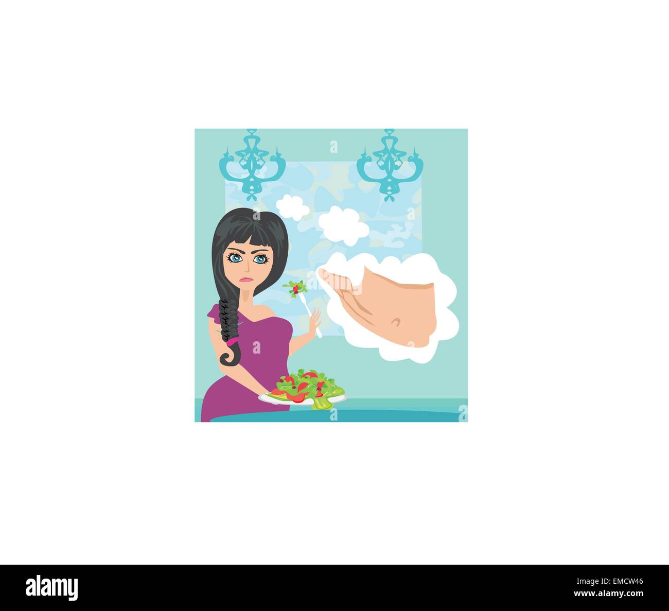Woman beautiful attractive Stock Vector Images - Alamy