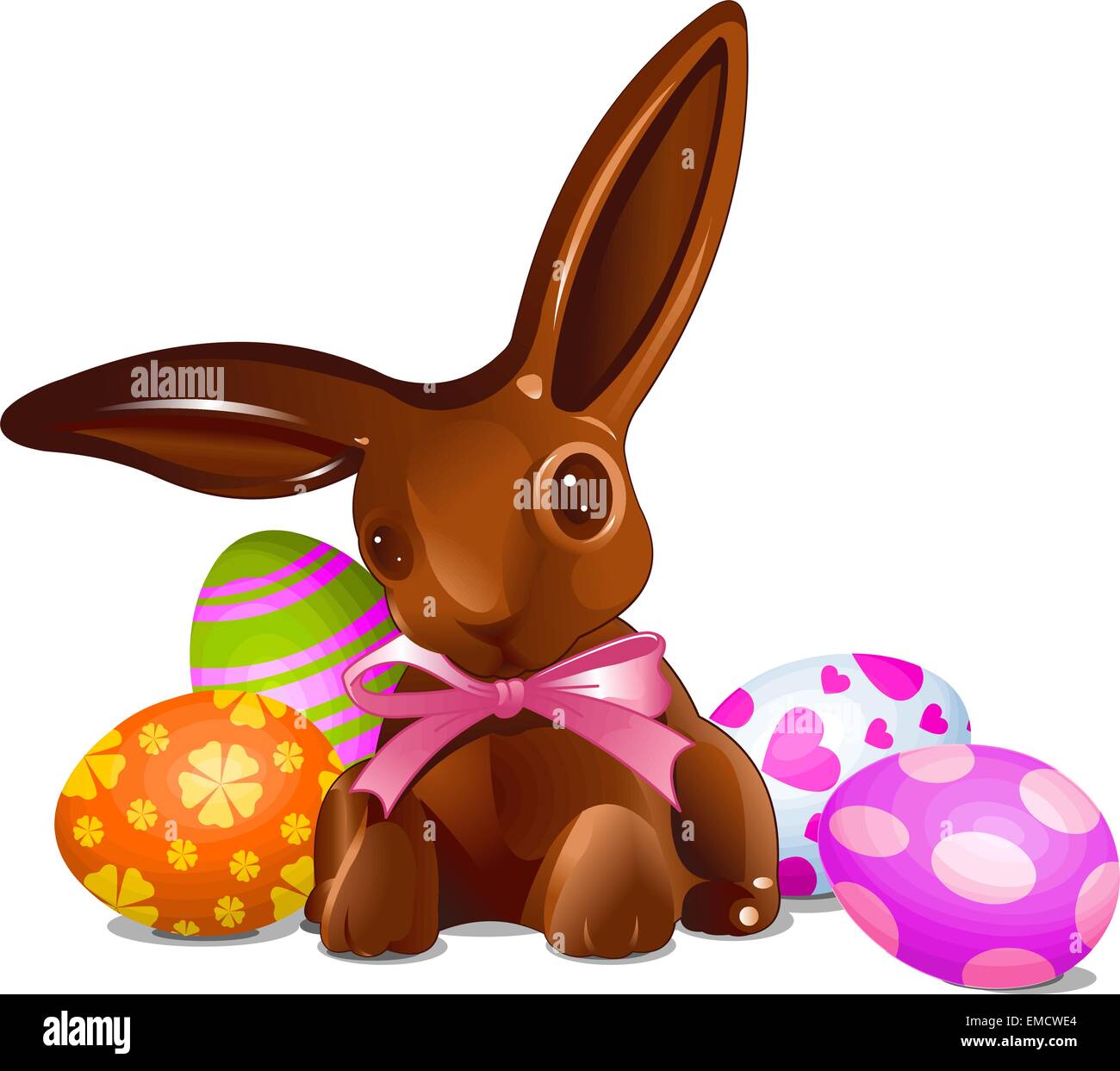 Chocolate Easter bunny Stock Vector Image & Art - Alamy