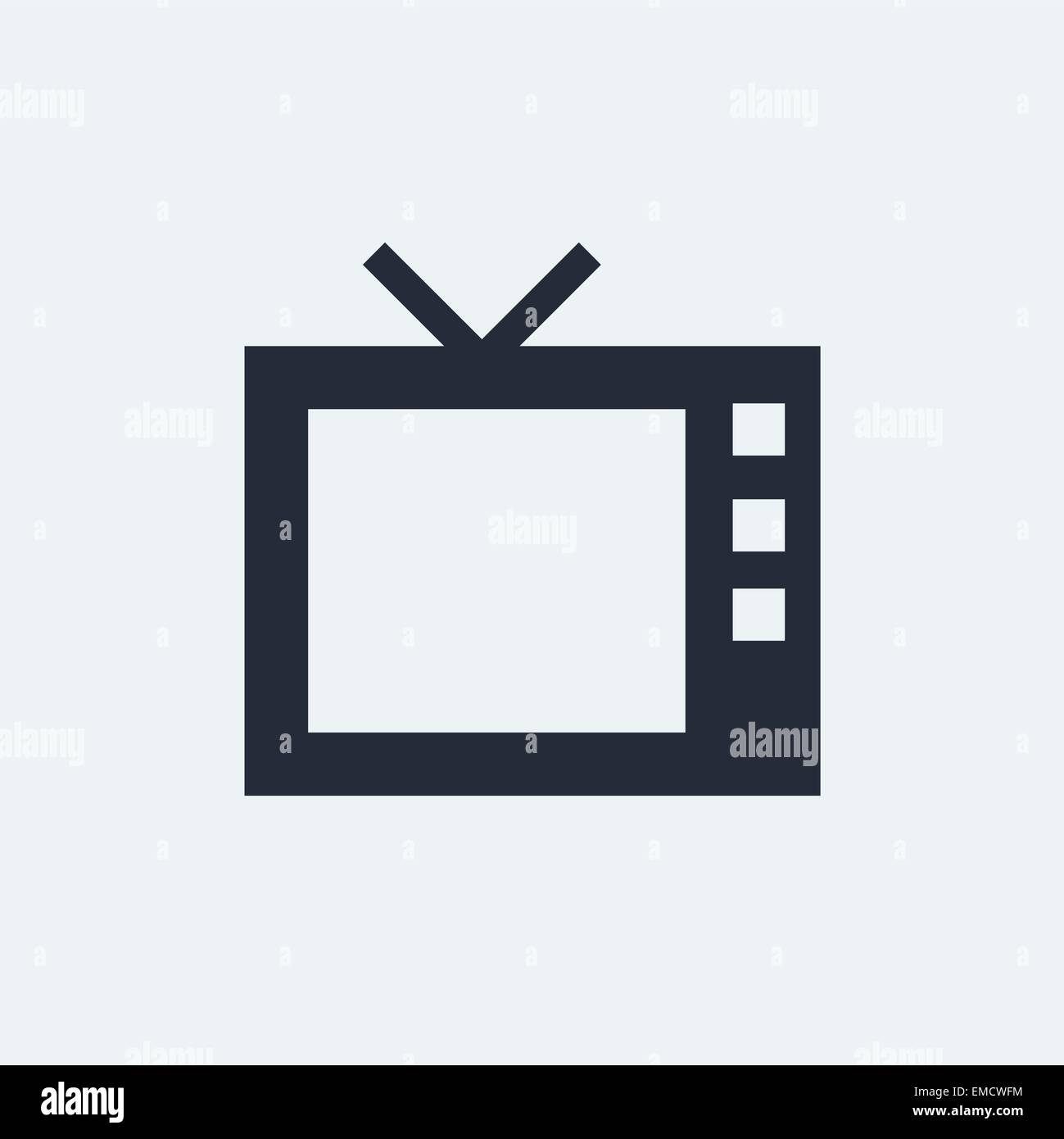 TV Flat Icon Stock Vector Image & Art - Alamy
