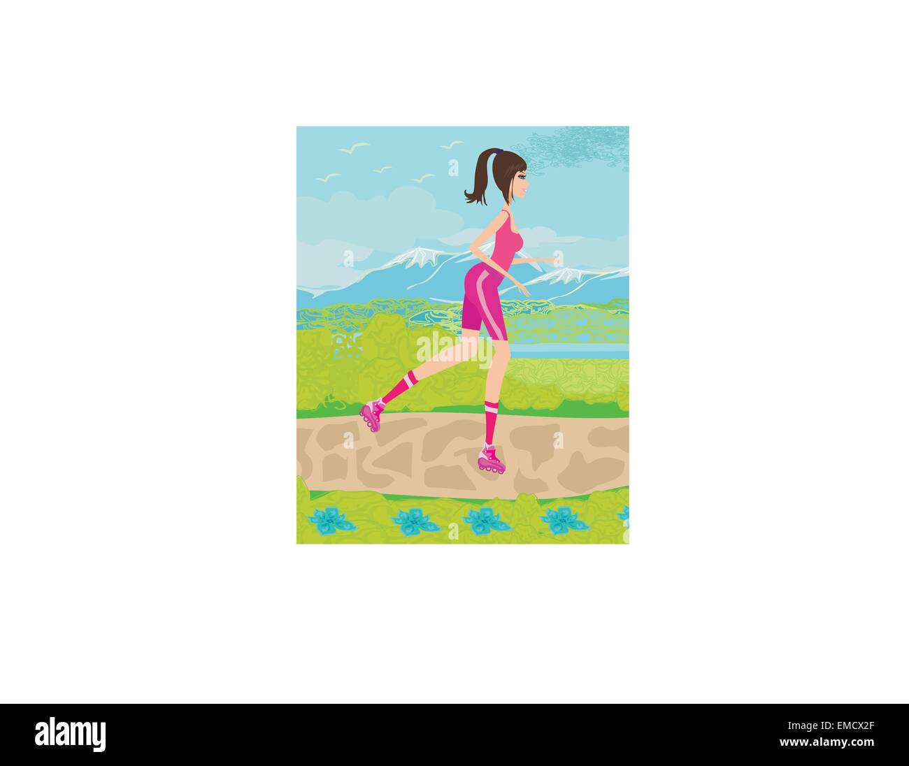 Having fun outdoors Stock Vector Images - Alamy