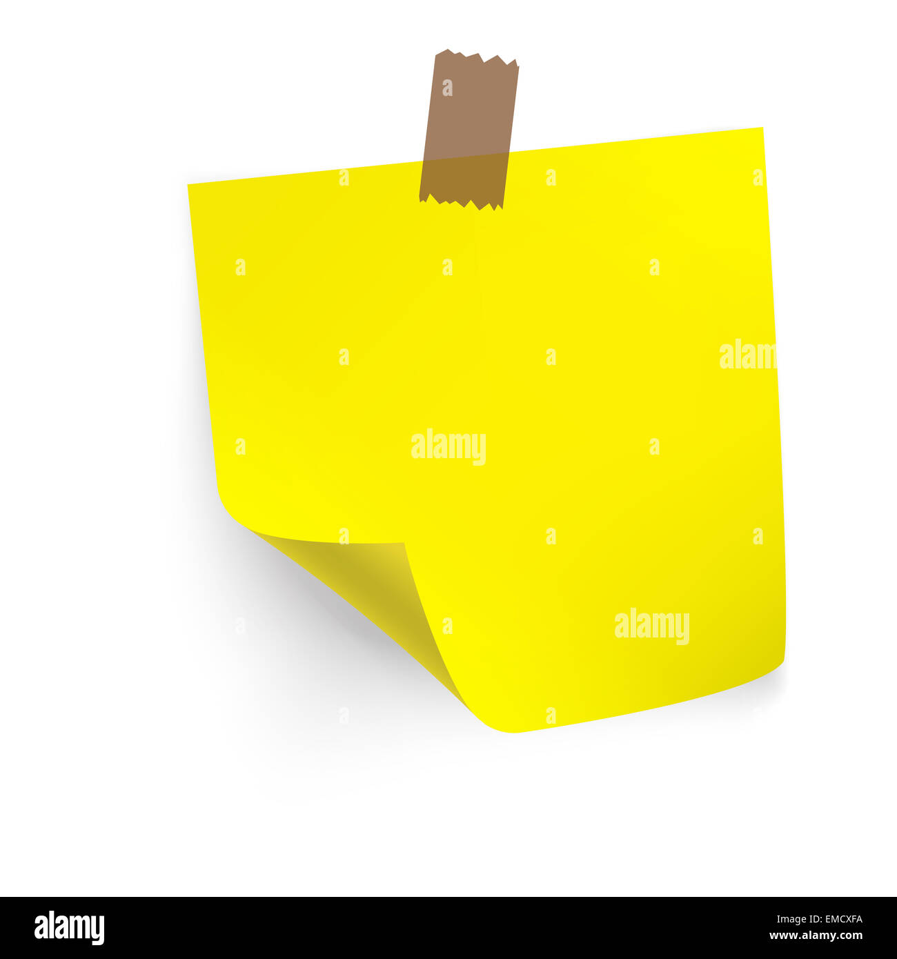 Yellow sticker paper note Stock Photo - Alamy