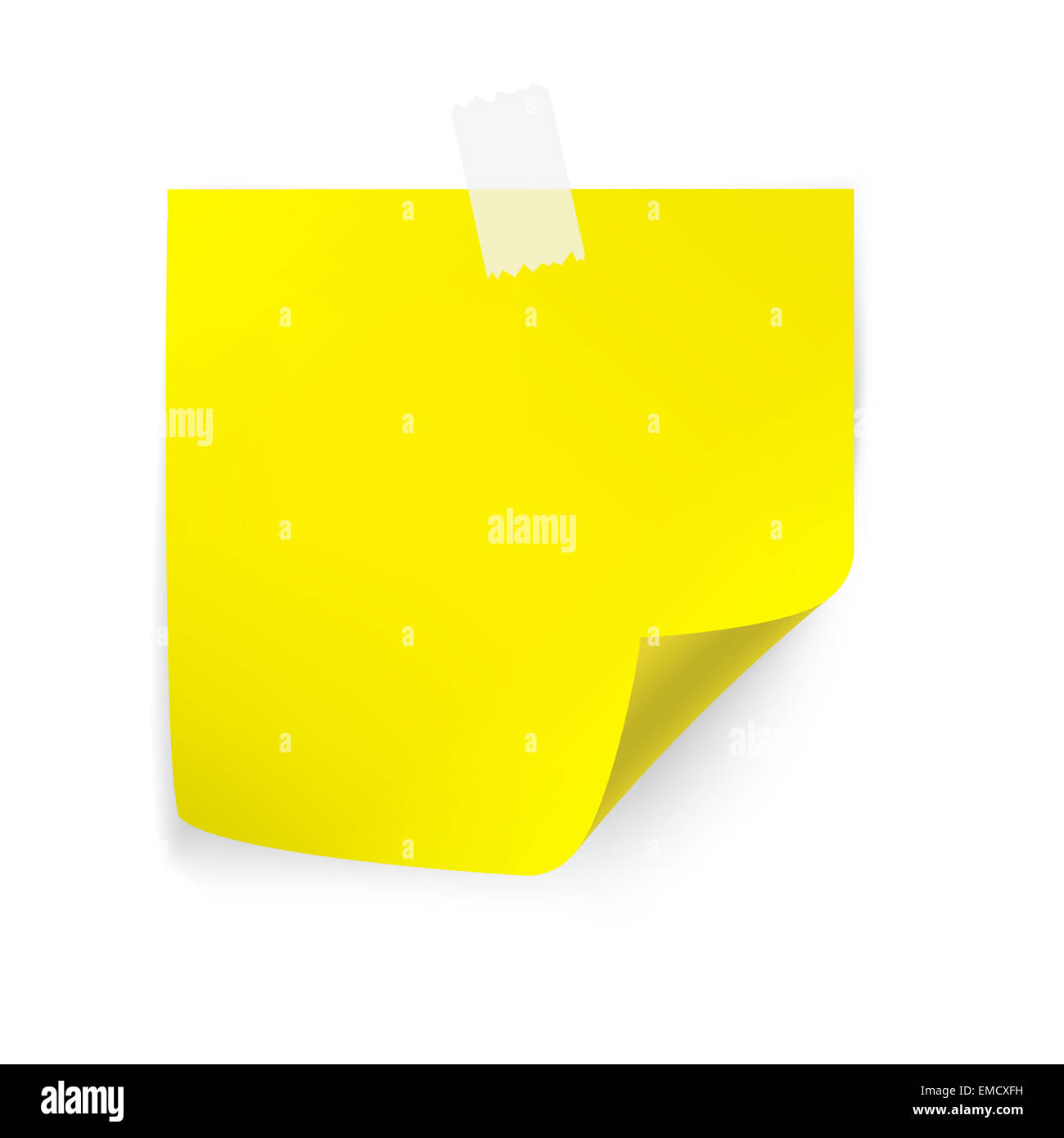 Yellow sticker paper note Stock Photo - Alamy