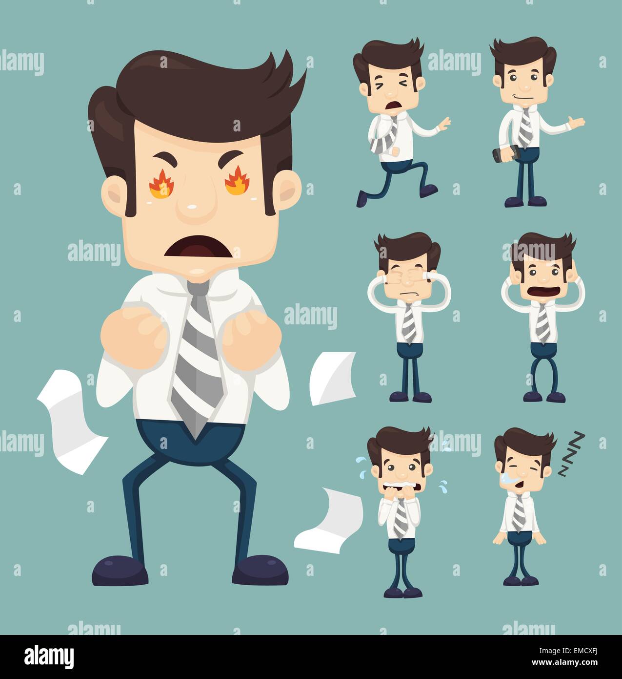 Set of businessman characters poses Stock Vector Image & Art - Alamy
