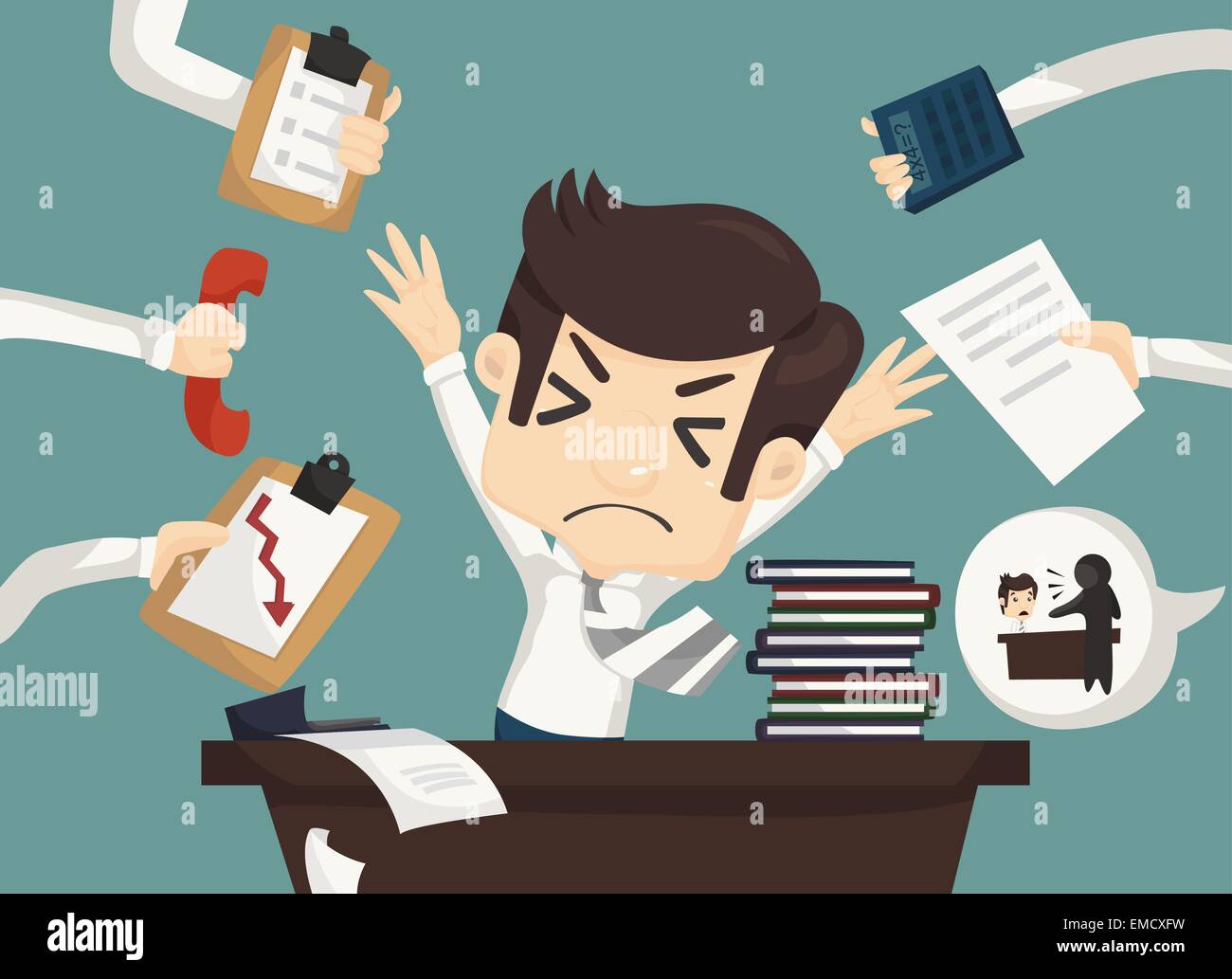 Businessman work Stock Vector Images - Alamy