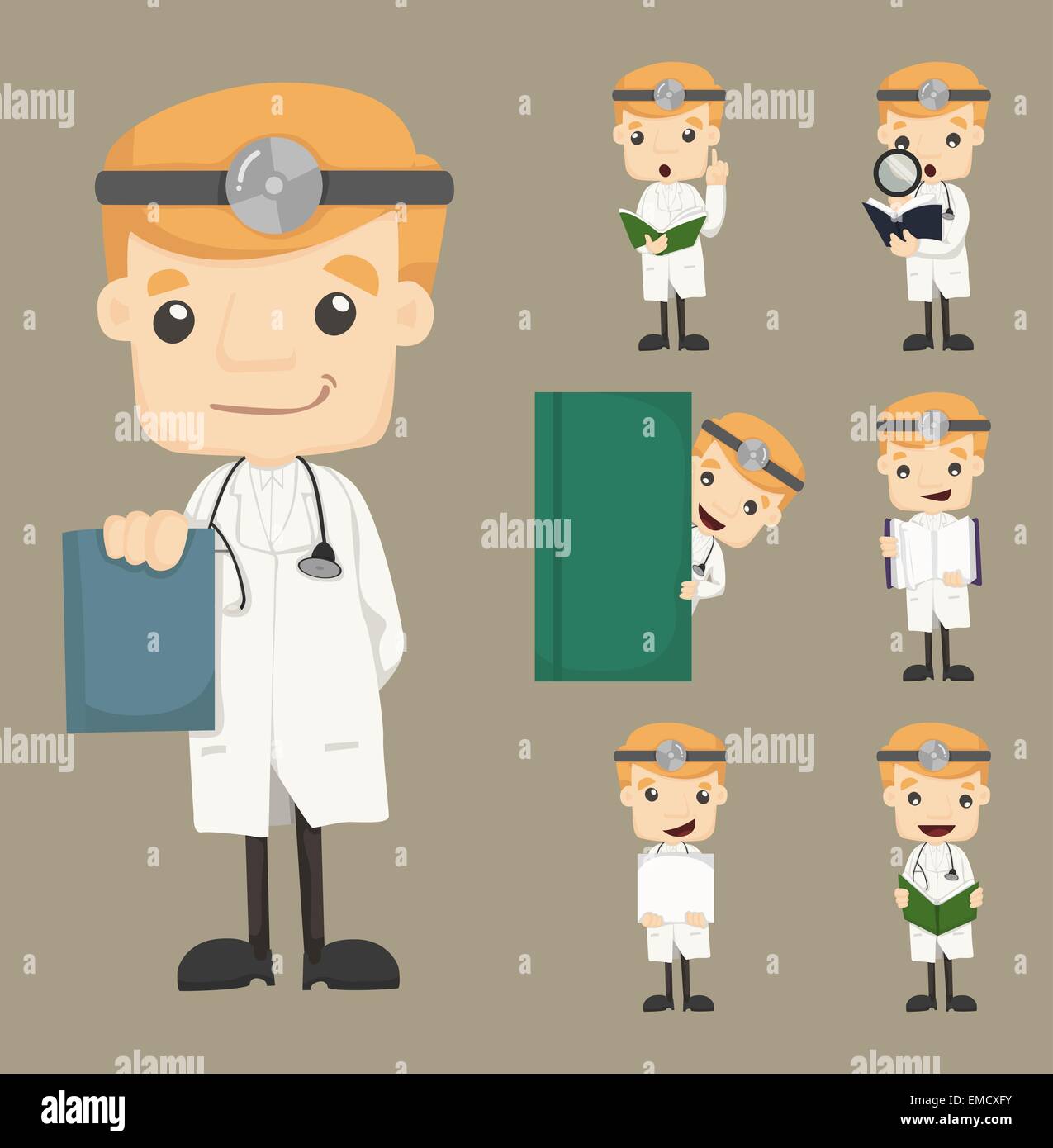 Set of doctor characters poses Stock Vector Image & Art - Alamy