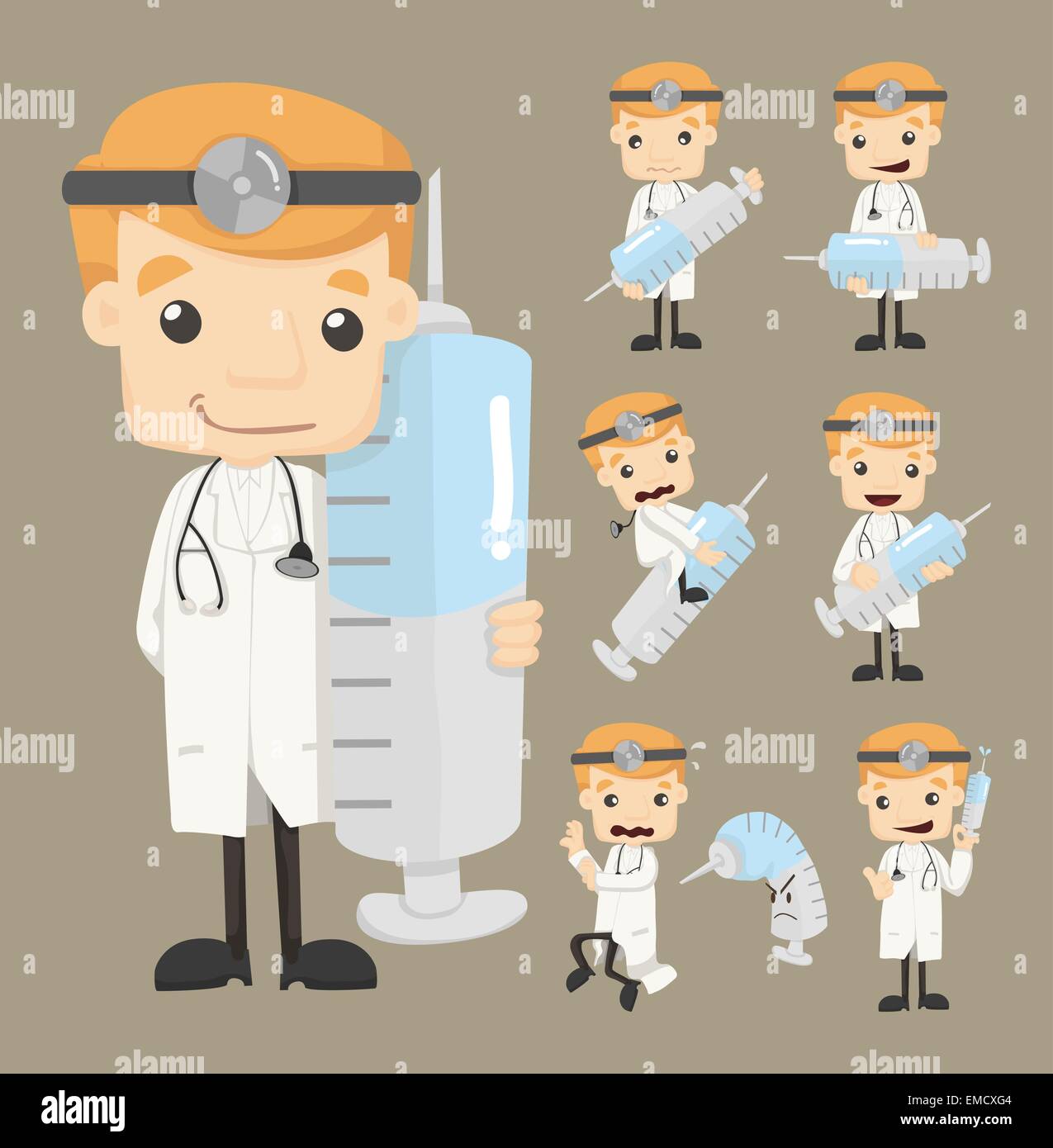 Set of doctor characters poses Stock Vector Image & Art - Alamy